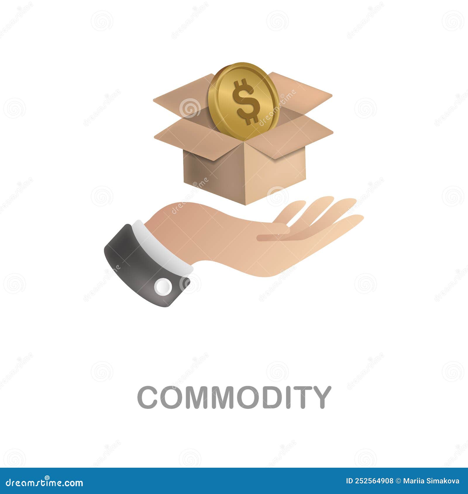 Commodity Icon. 3d Illustration from Economic Collection Stock Vector ...