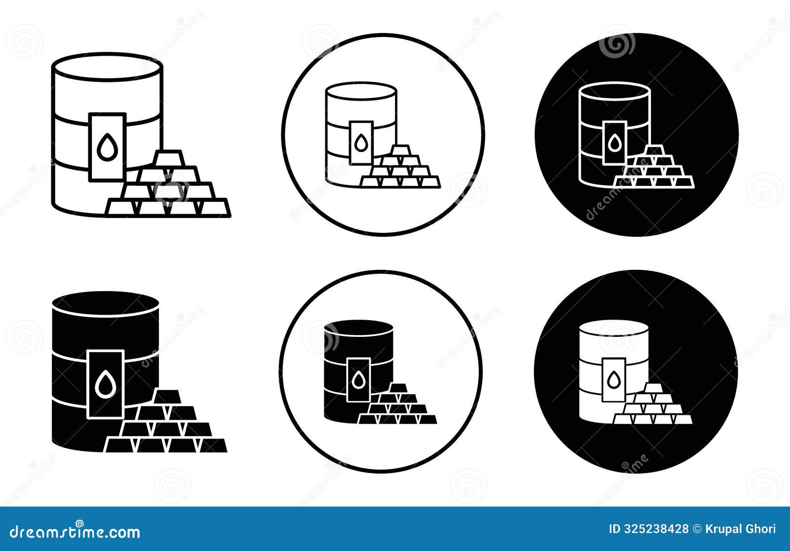 Commodity Icon Outline Flat Icon Stock Illustration - Illustration of ...