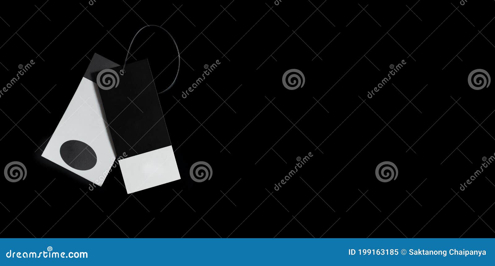 Commodity Labels on Black Background, the Concept of Shopping and Black ...