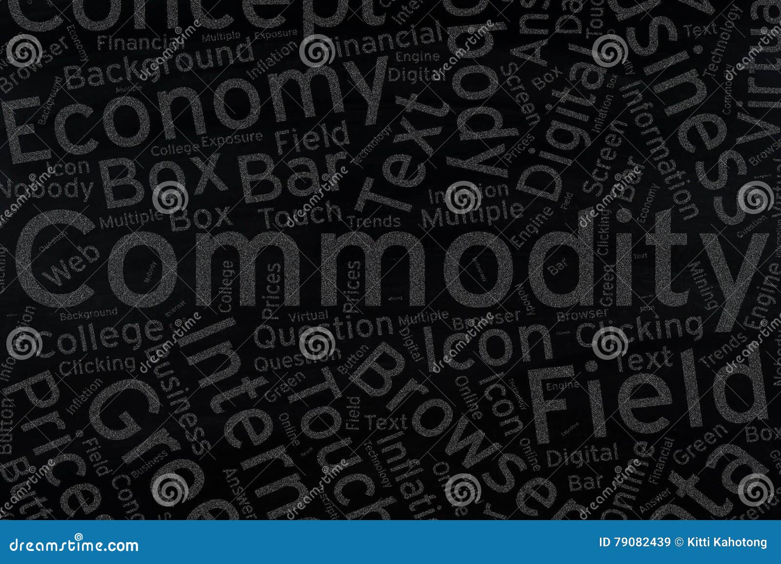 Commodity ,Word Cloud Art on Blackboard Stock Image - Image of black ...
