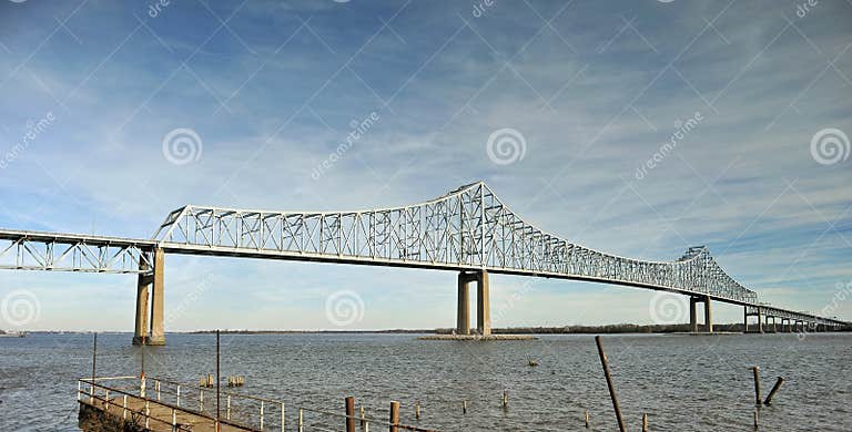 Commodore Barry Bridge, Chester, PA Editorial Image - Image of river ...