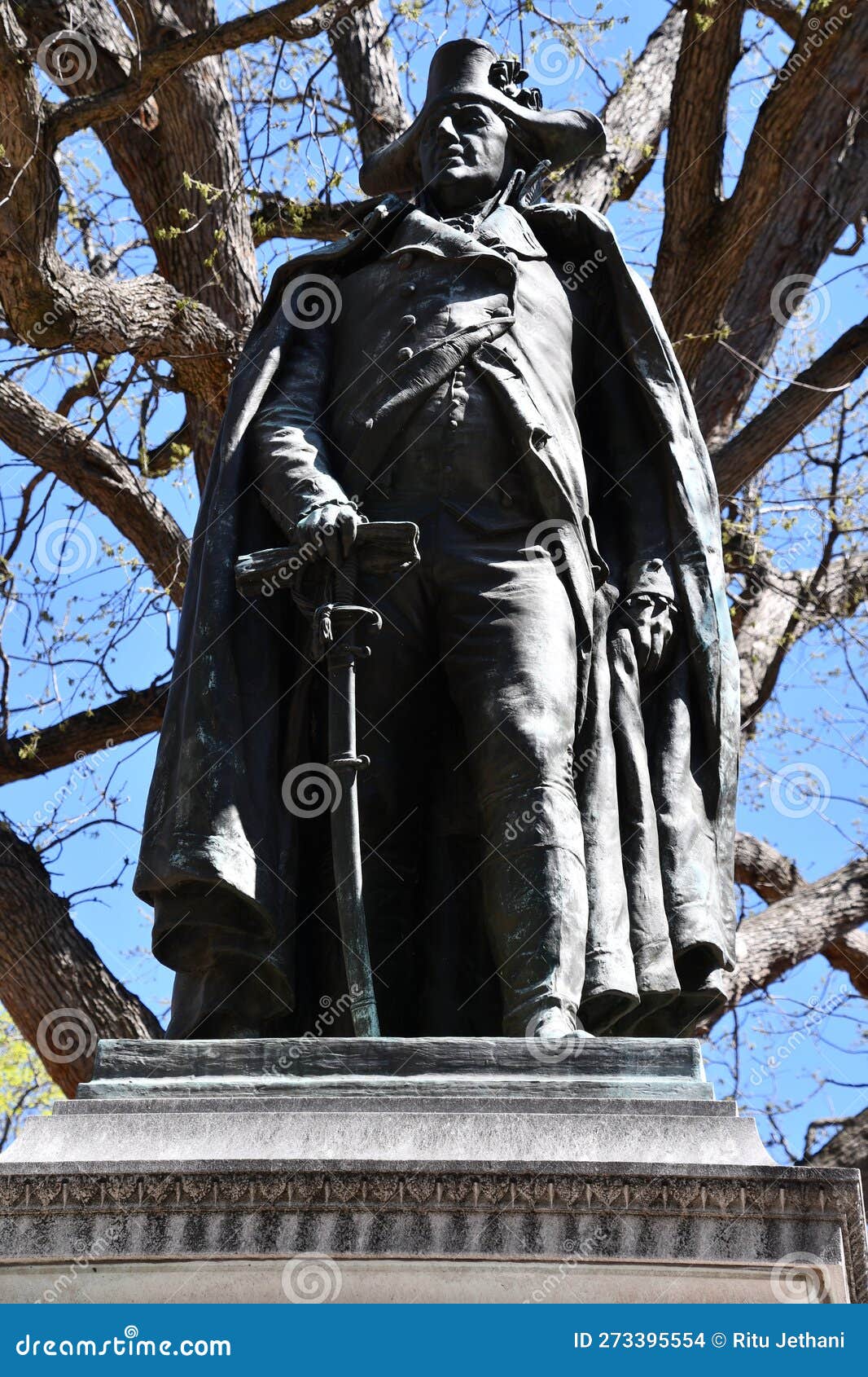 Commodore John Barry Statue at Franklin Park in Washington DC Stock ...