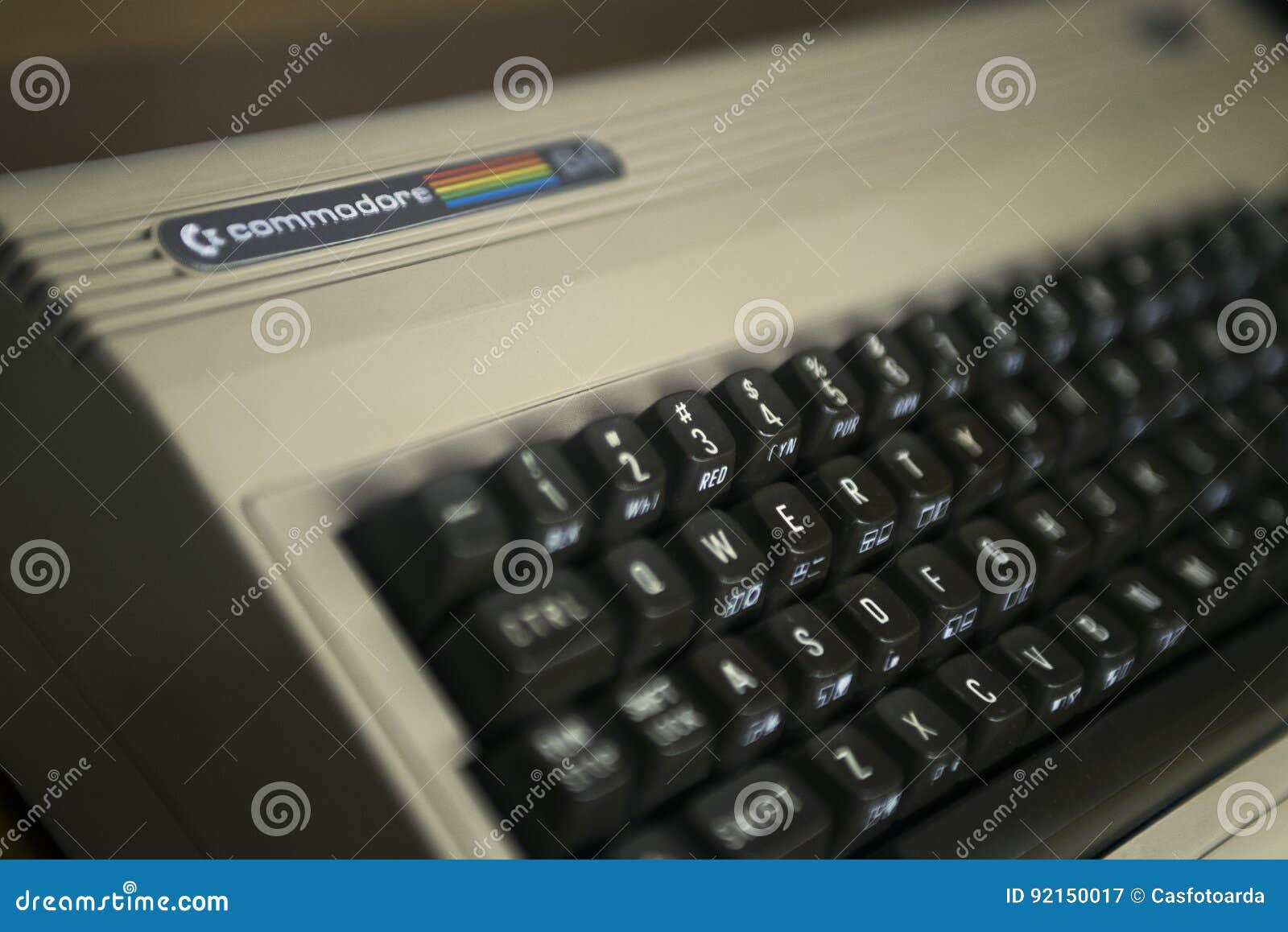 Commodore 64 keyboard editorial photography. Image of exhibition - 92150017