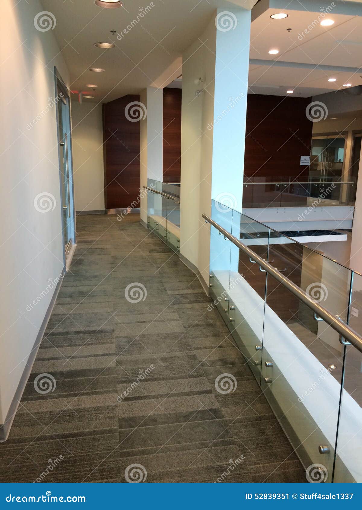 Common Area Hall Way Commercial Building Stock Image - Image of tile ...