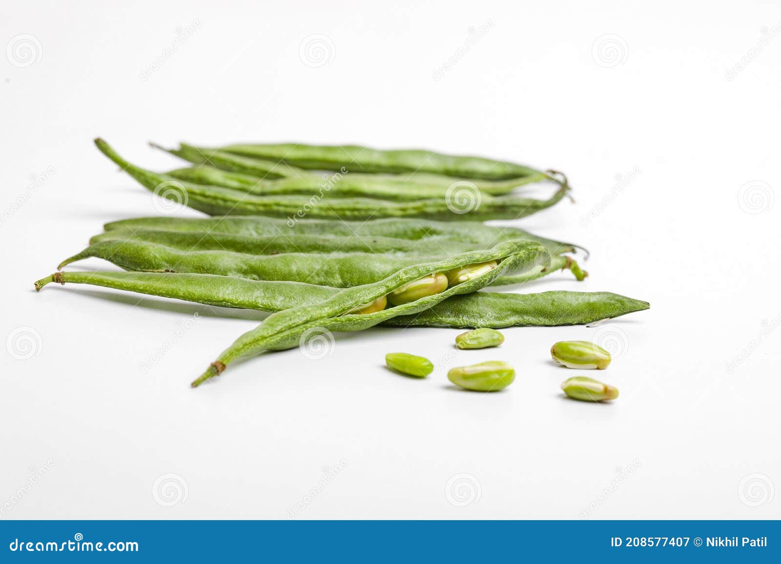 Common Bean or Dolichos Bean Pods, Farm Fresh Concept Stock Image ...