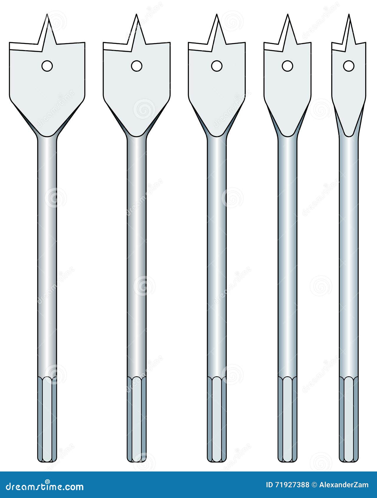 Common bit set stock vector. Illustration of rapid, carpentry - 71927388