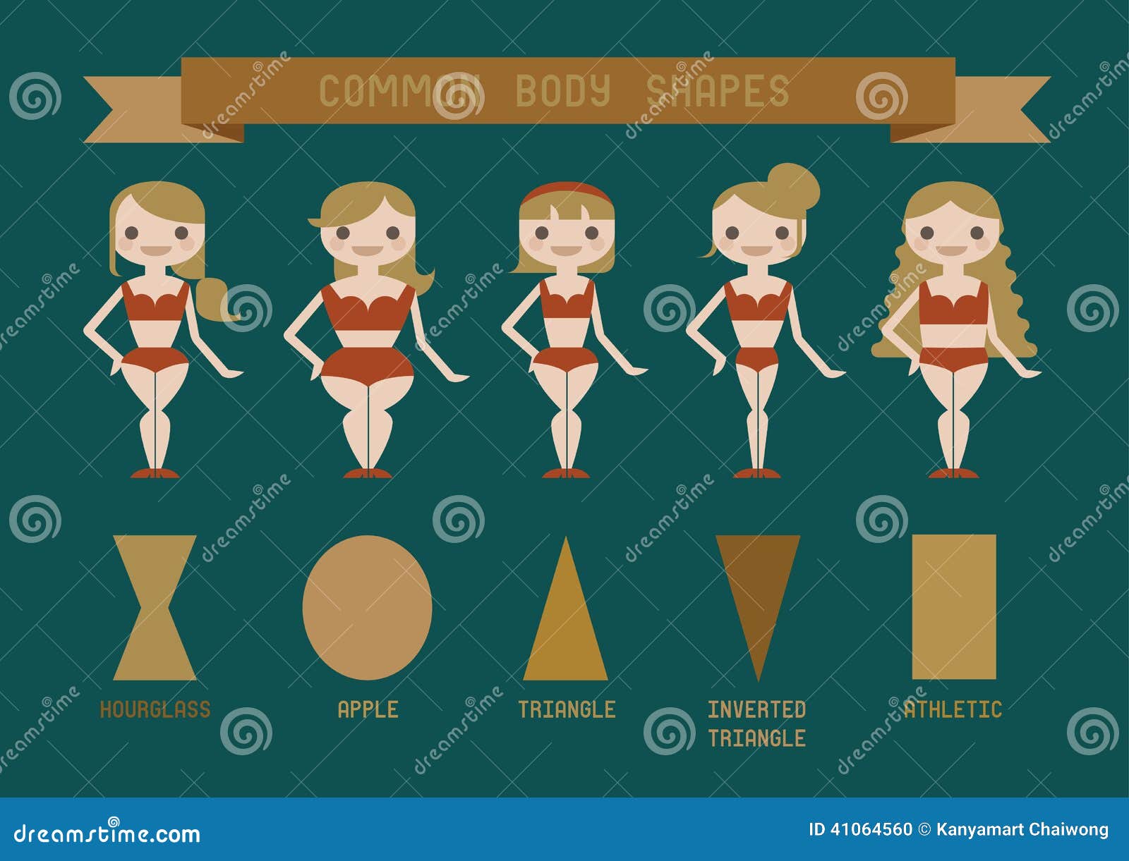 Common body shapes stock vector. Illustration of type - 41064560