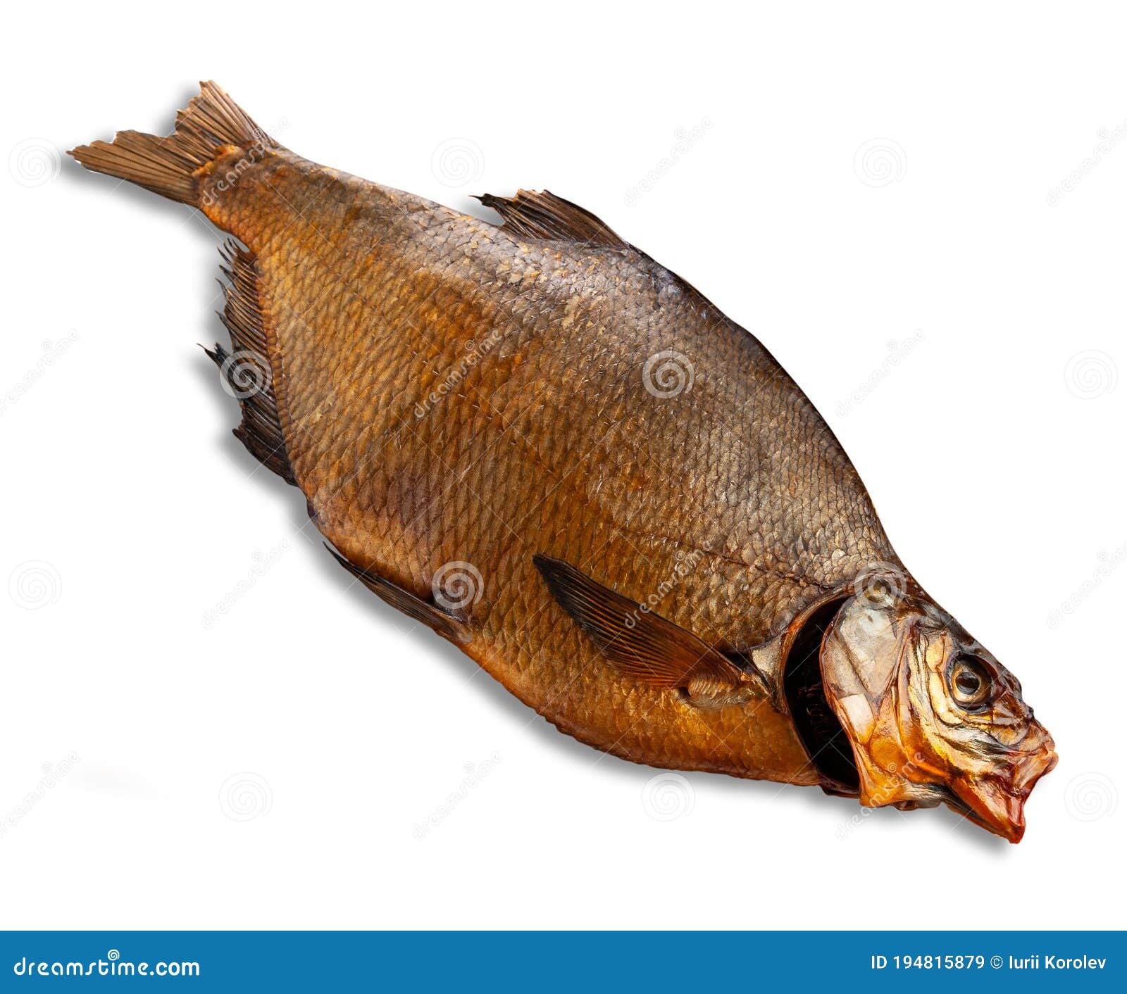 Smoked White Fillet Fish With Spices, Bread And Oil On Slate Board Over ...