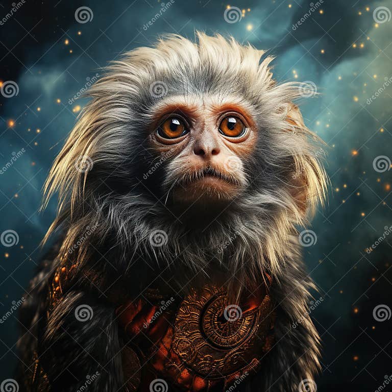 Common Callithrix jacchus stock illustration. Illustration of monkey ...