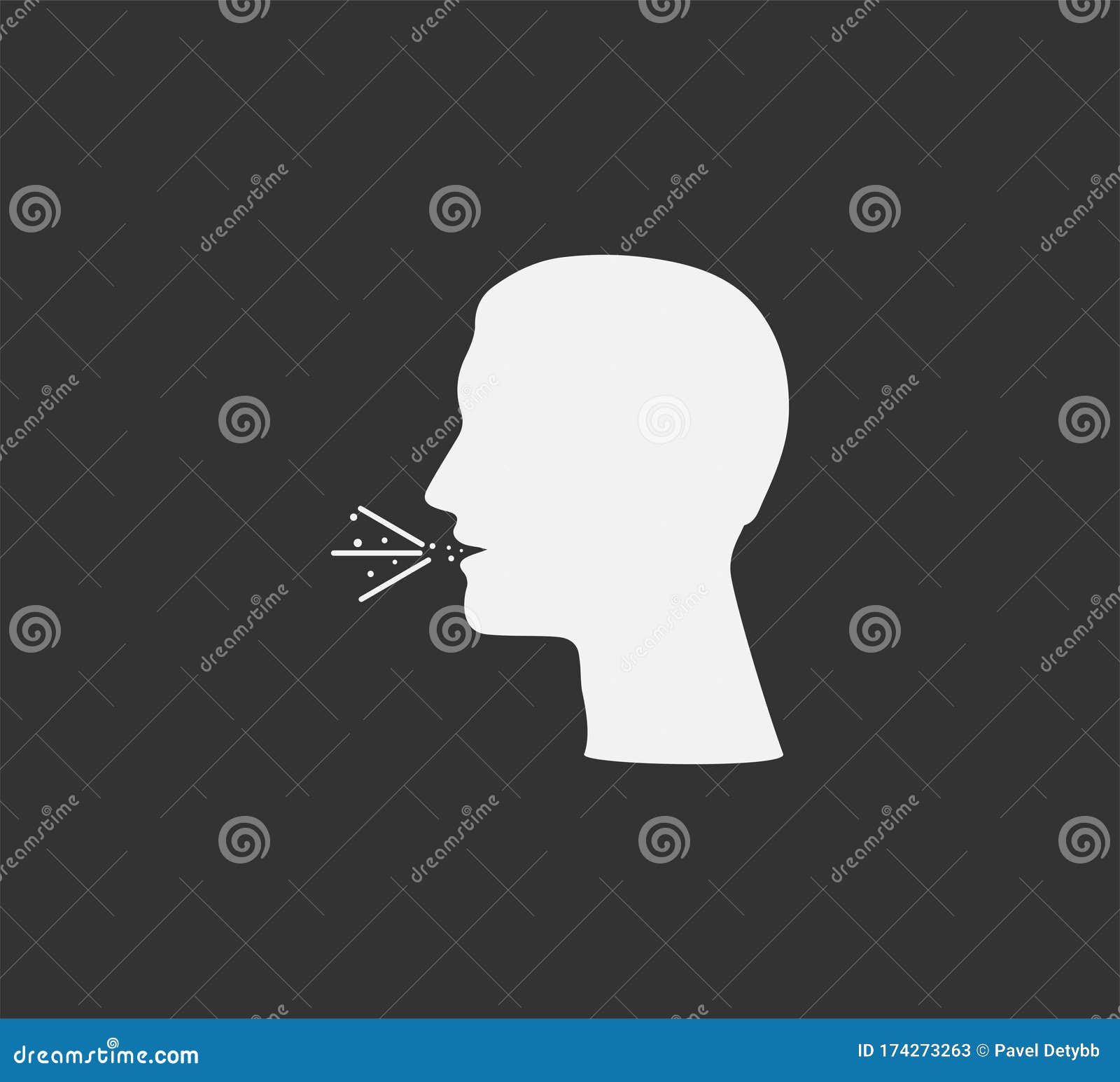 Common Cold, Cough, Flu Icon. Vector Illustration, Flat Design Stock ...