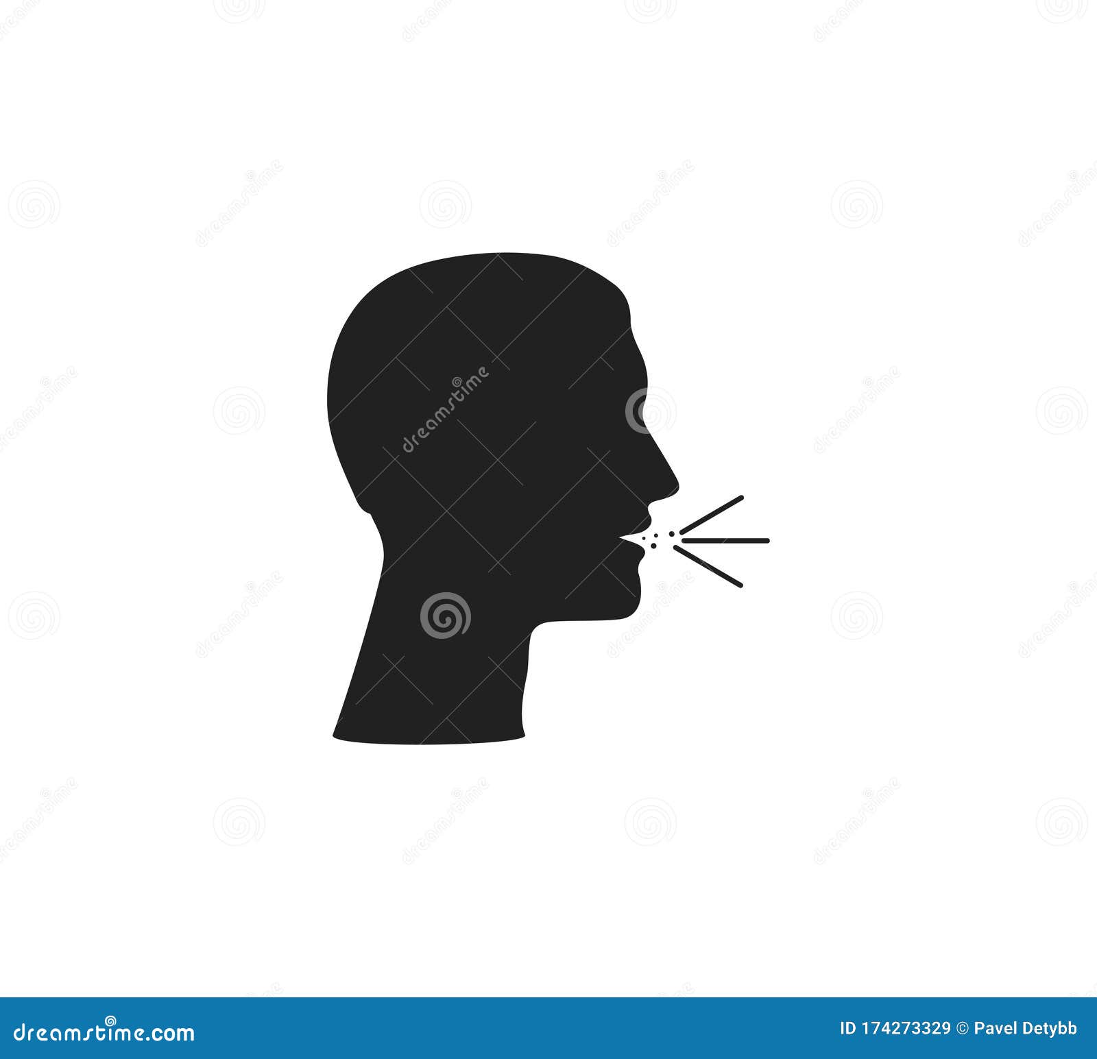 Common Cold, Cough, Flu Icon. Vector Illustration, Flat Design Stock ...