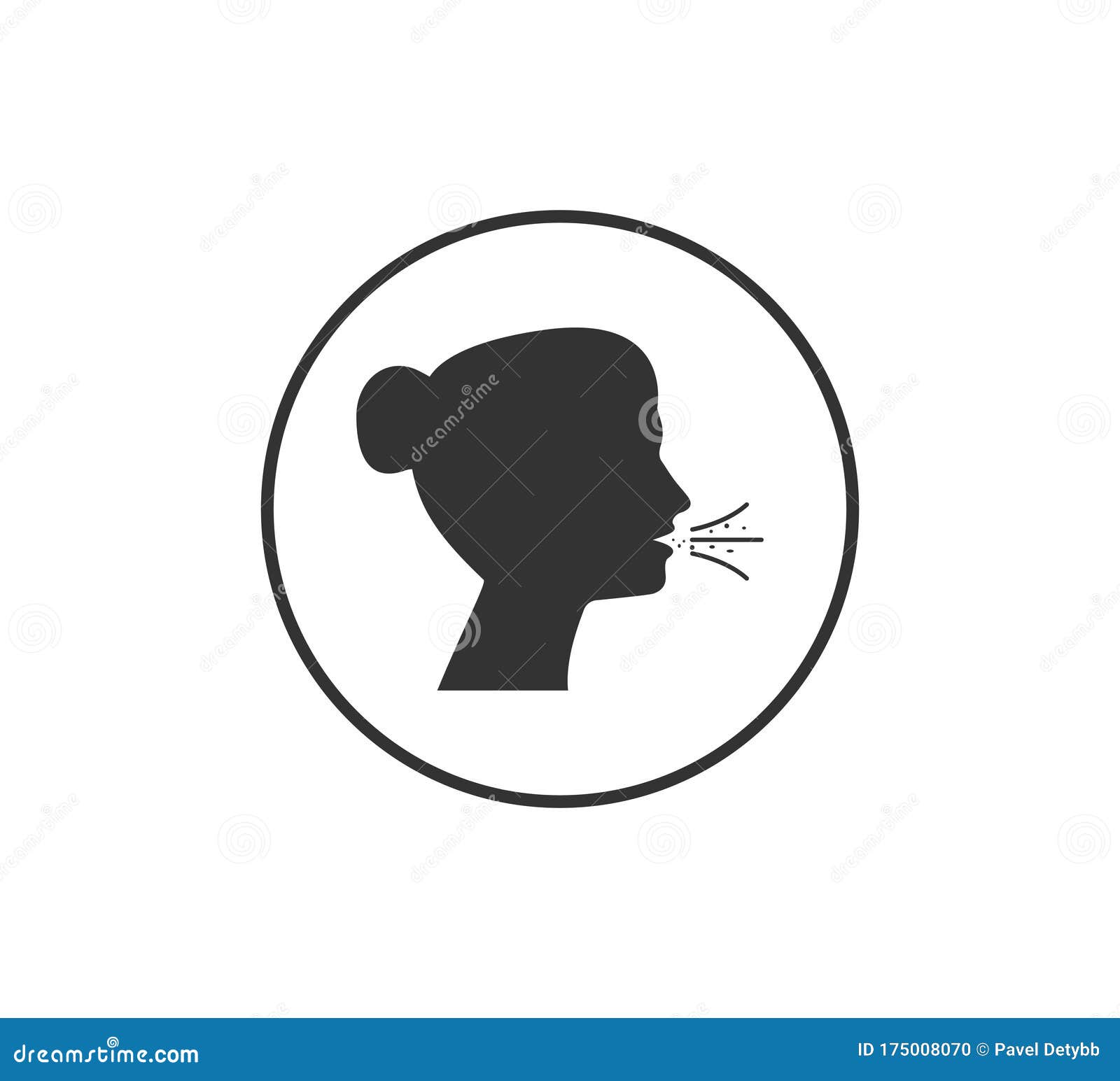 Common Cold, Cough, Flu Icon. Vector Illustration, Flat Design Stock ...