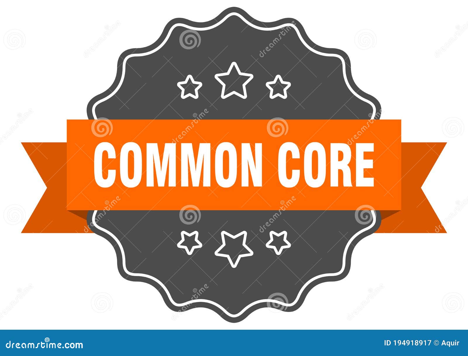 Common core label stock vector. Illustration of round - 194918917