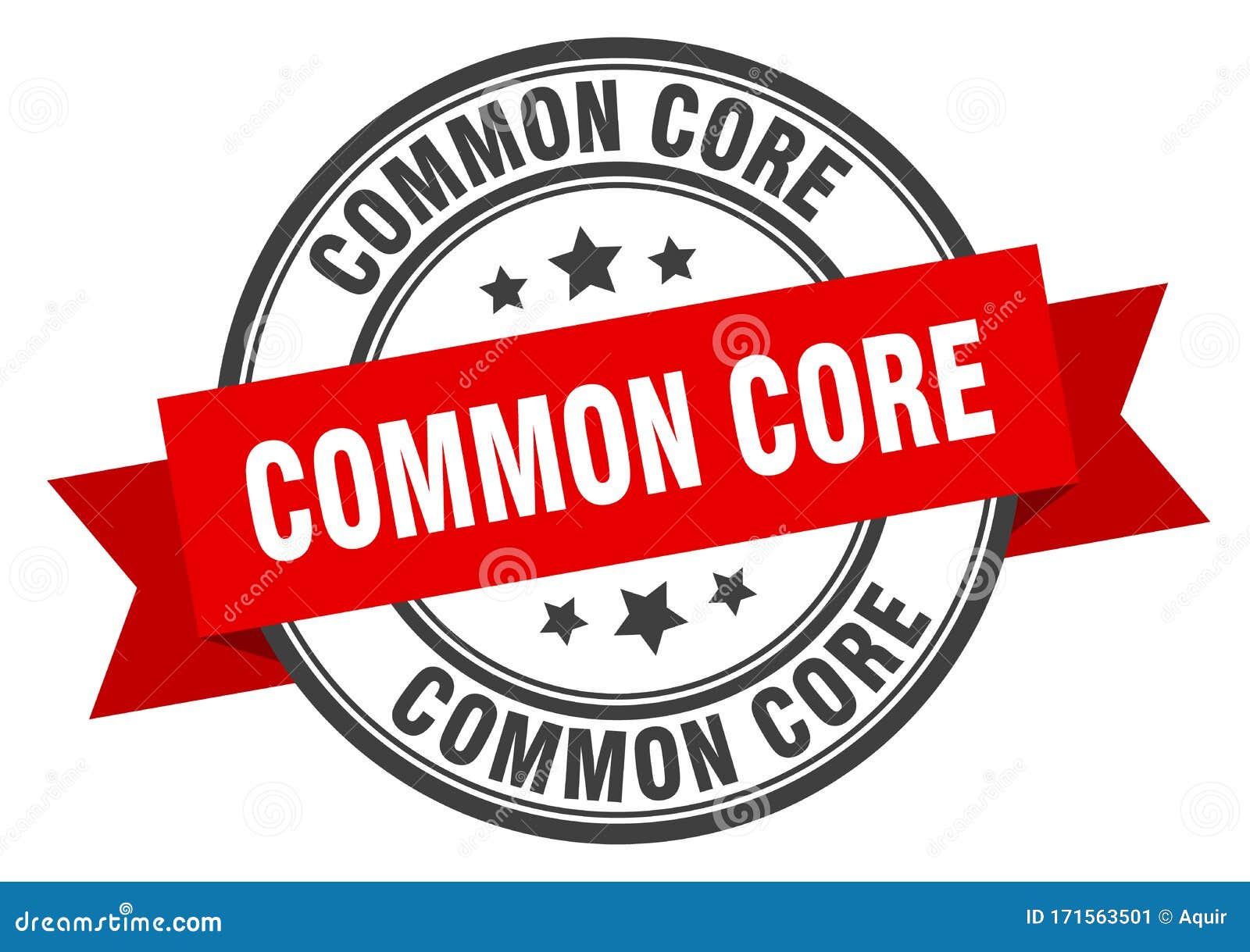 Common Core Label. Common Core Round Band Sign Stock Vector ...