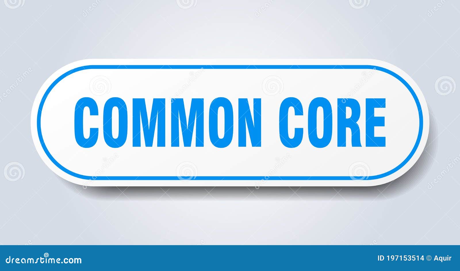 Common core sticker. stock vector. Illustration of paper - 197153514
