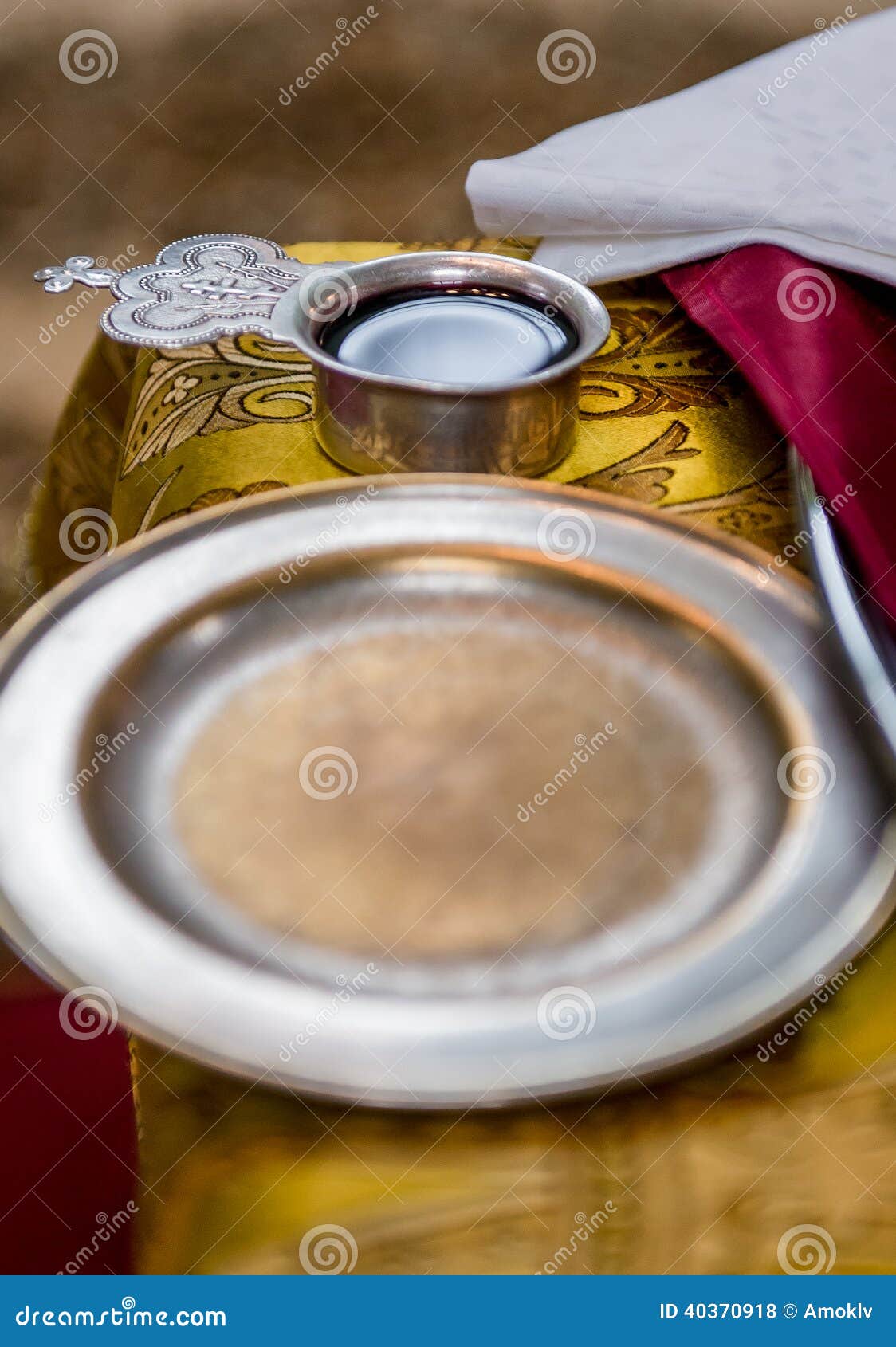 Common cup with red wine stock photo. Image of christianity - 40370918