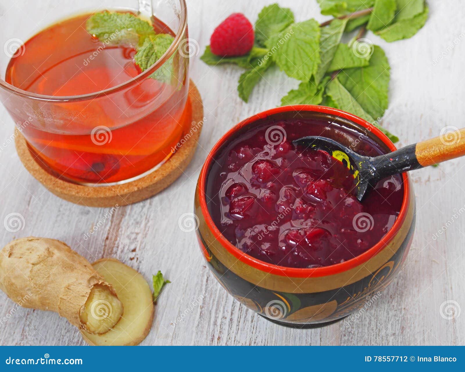 Common Cure For Common Cold - Lemon, Mint, Raspberry, Ginger Stock ...