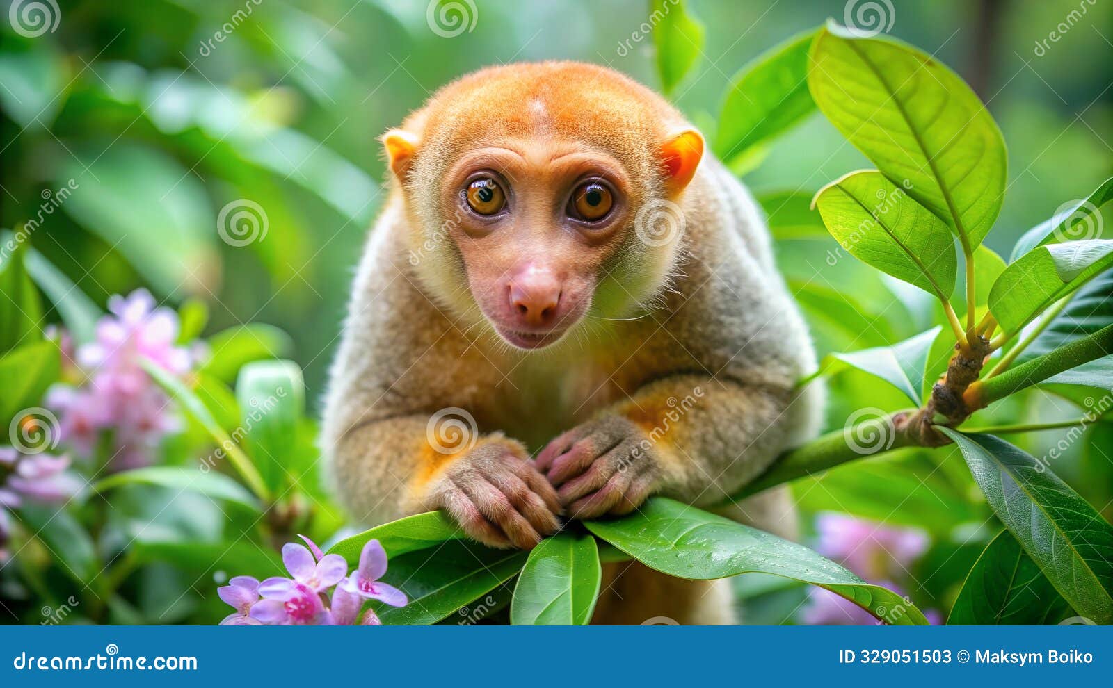 Common Cuscus Monkey Stay Garden Stock Illustration - Illustration of ...