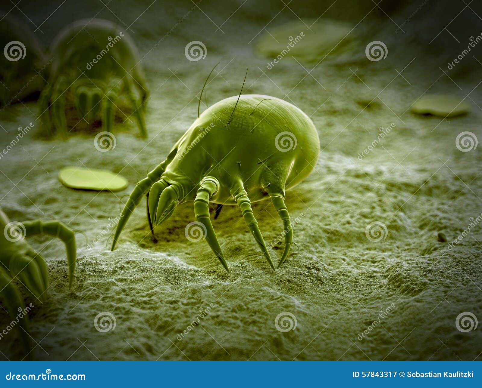 A common dust mite stock illustration. Illustration of hygiene - 57843317
