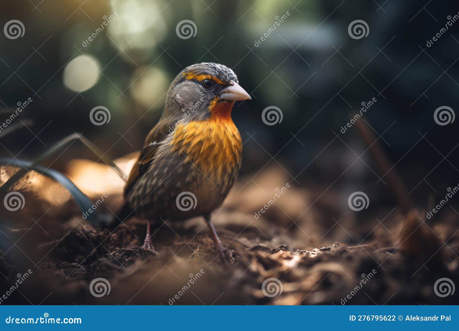Common Finch on the Background of Nature.close-up. Ai Generative Stock ...