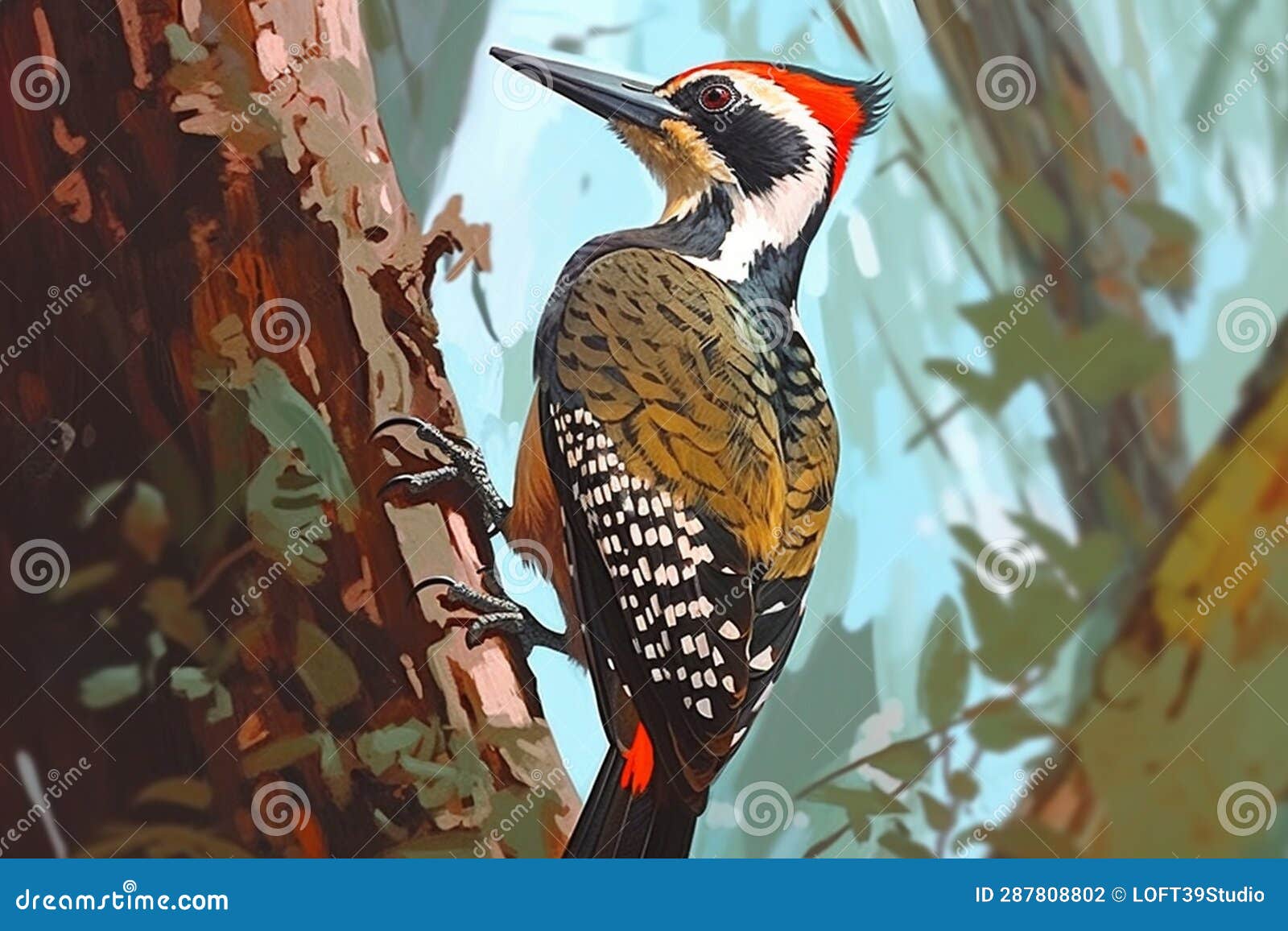Common_flameback_Common_goldenback_Dinopium_javanense_rest_on ...