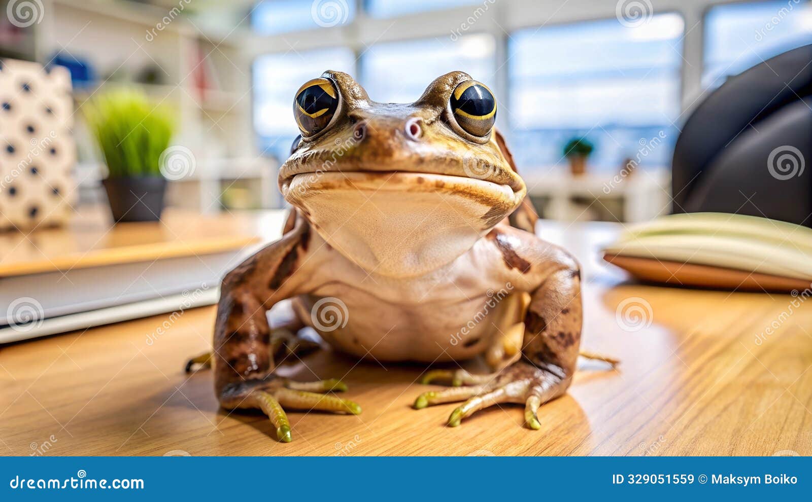 Common Frog screams office stock illustration. Illustration of ...