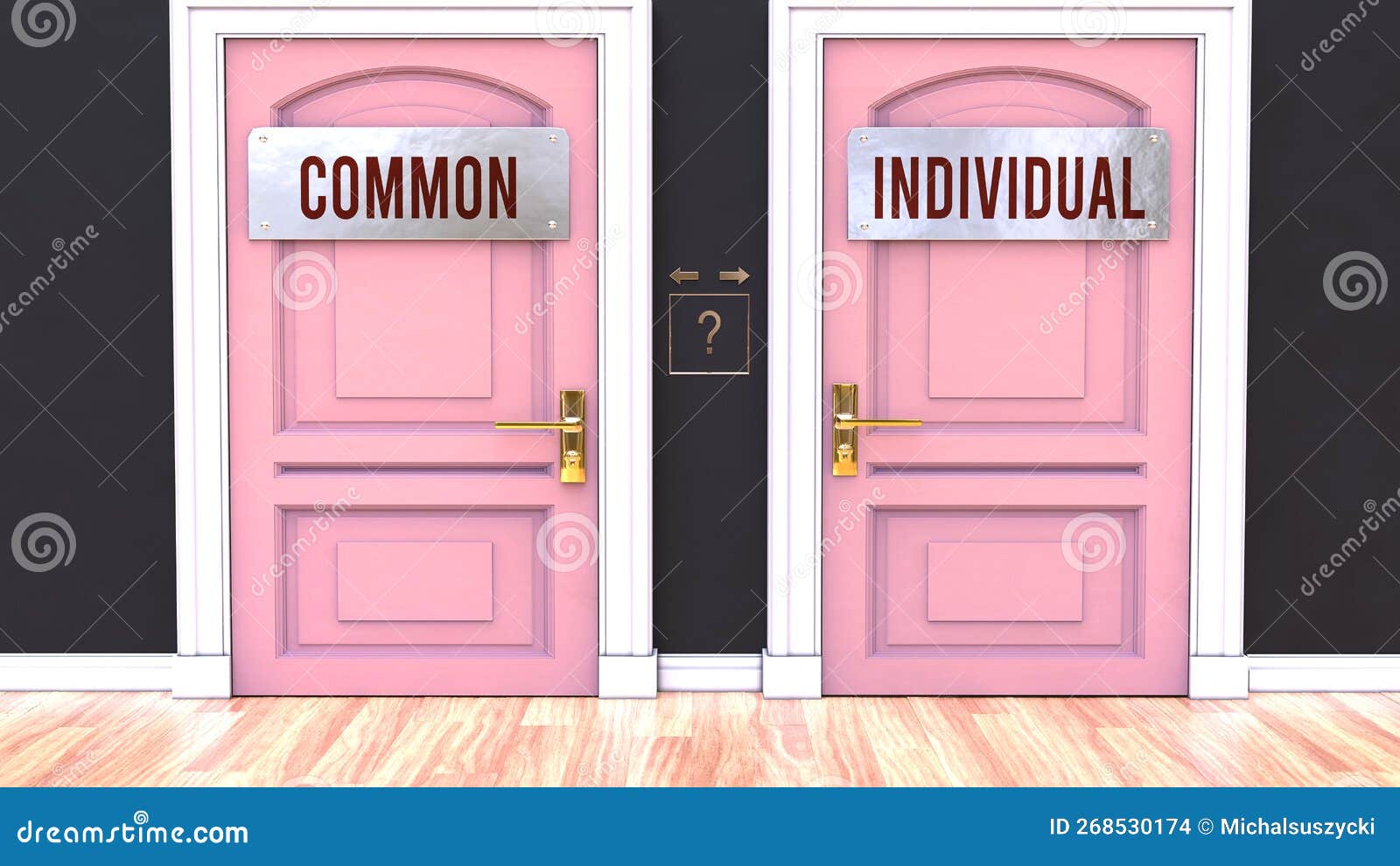 Common or Individual - Making a Choice Stock Illustration ...