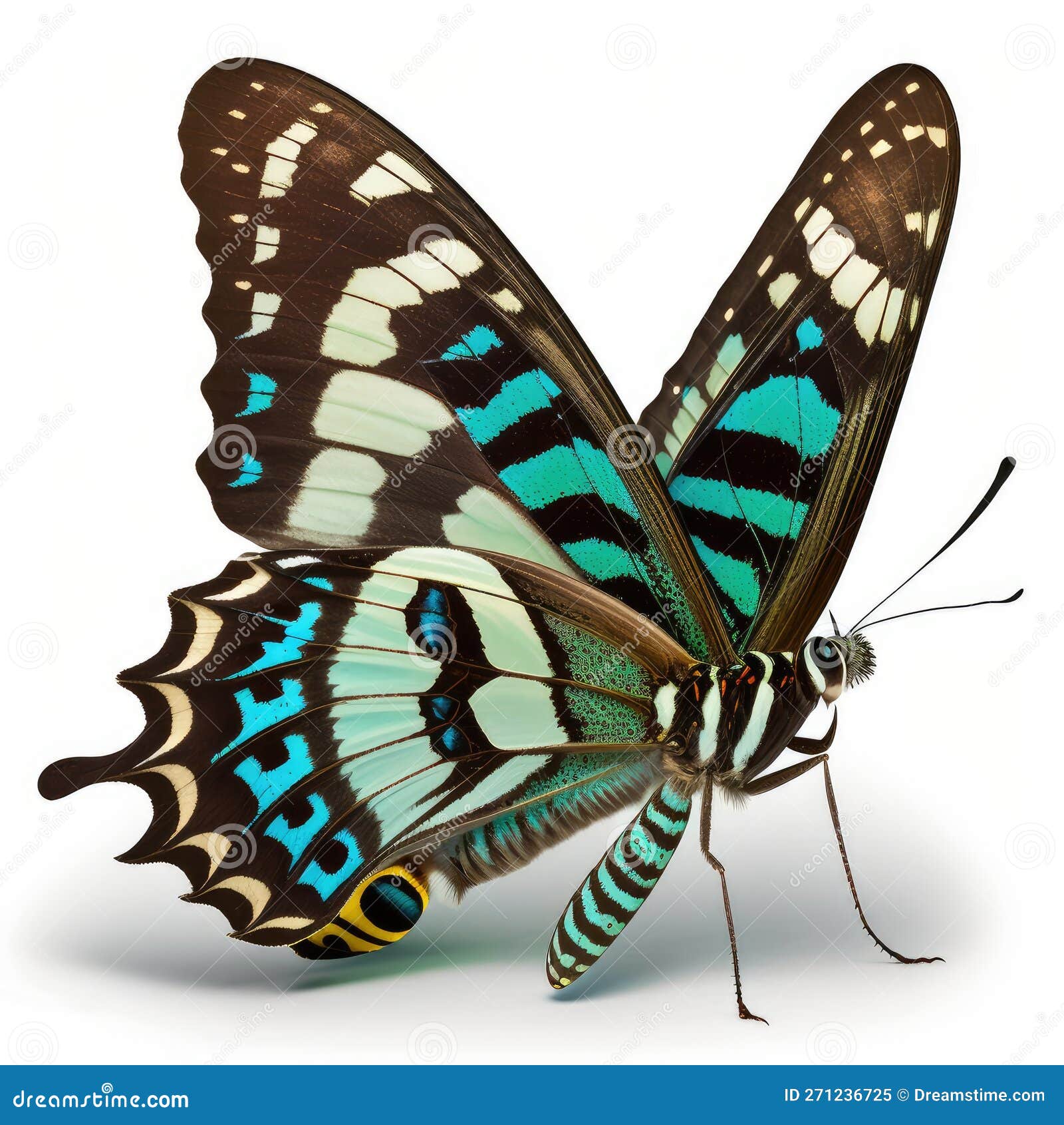 Common Jay Graphium Doson Butterfly. Beautiful Butterfly in Wildlife ...