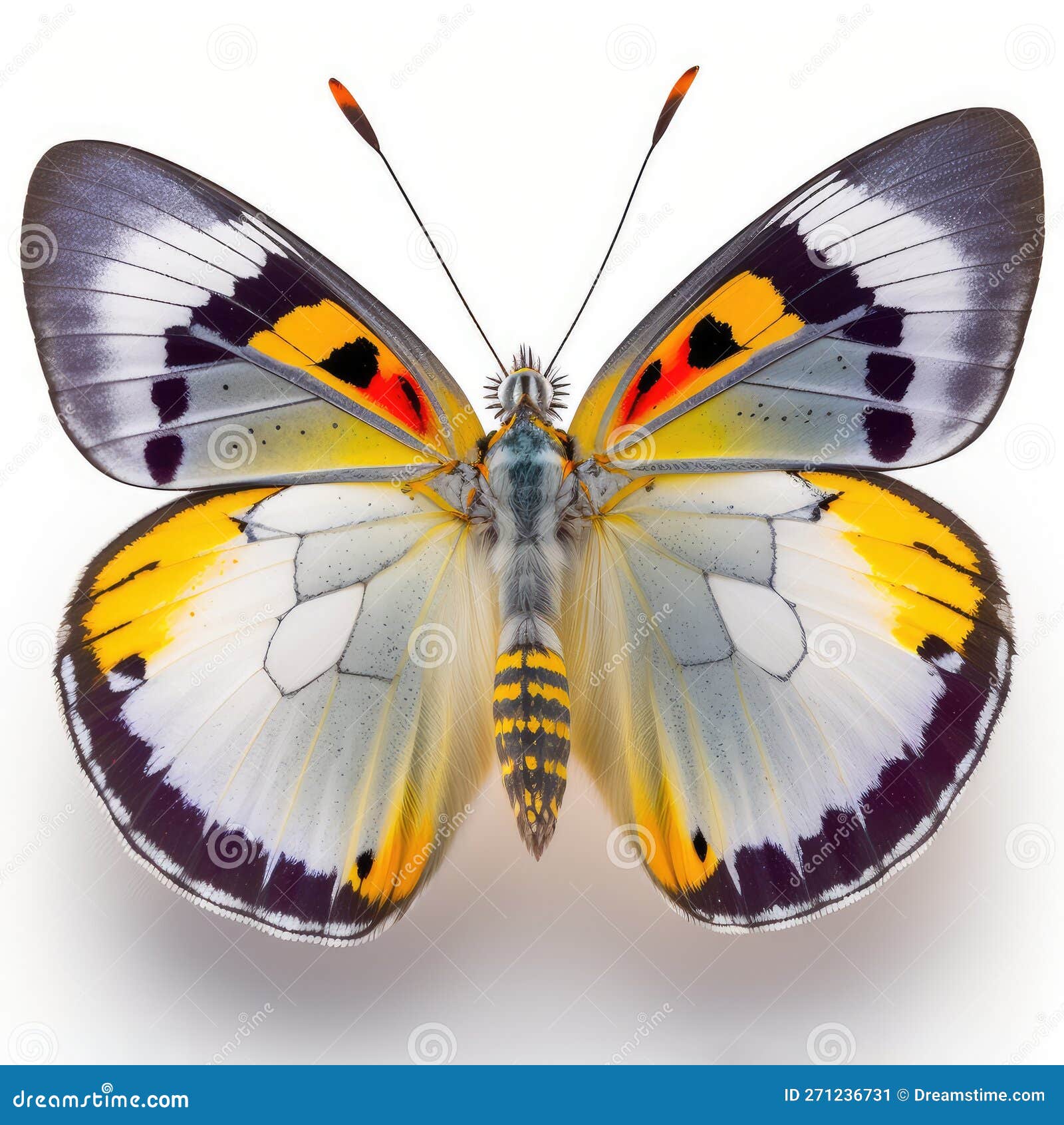 Common Jezebel Delias Eucharis Butterfly. Beautiful Butterfly in ...