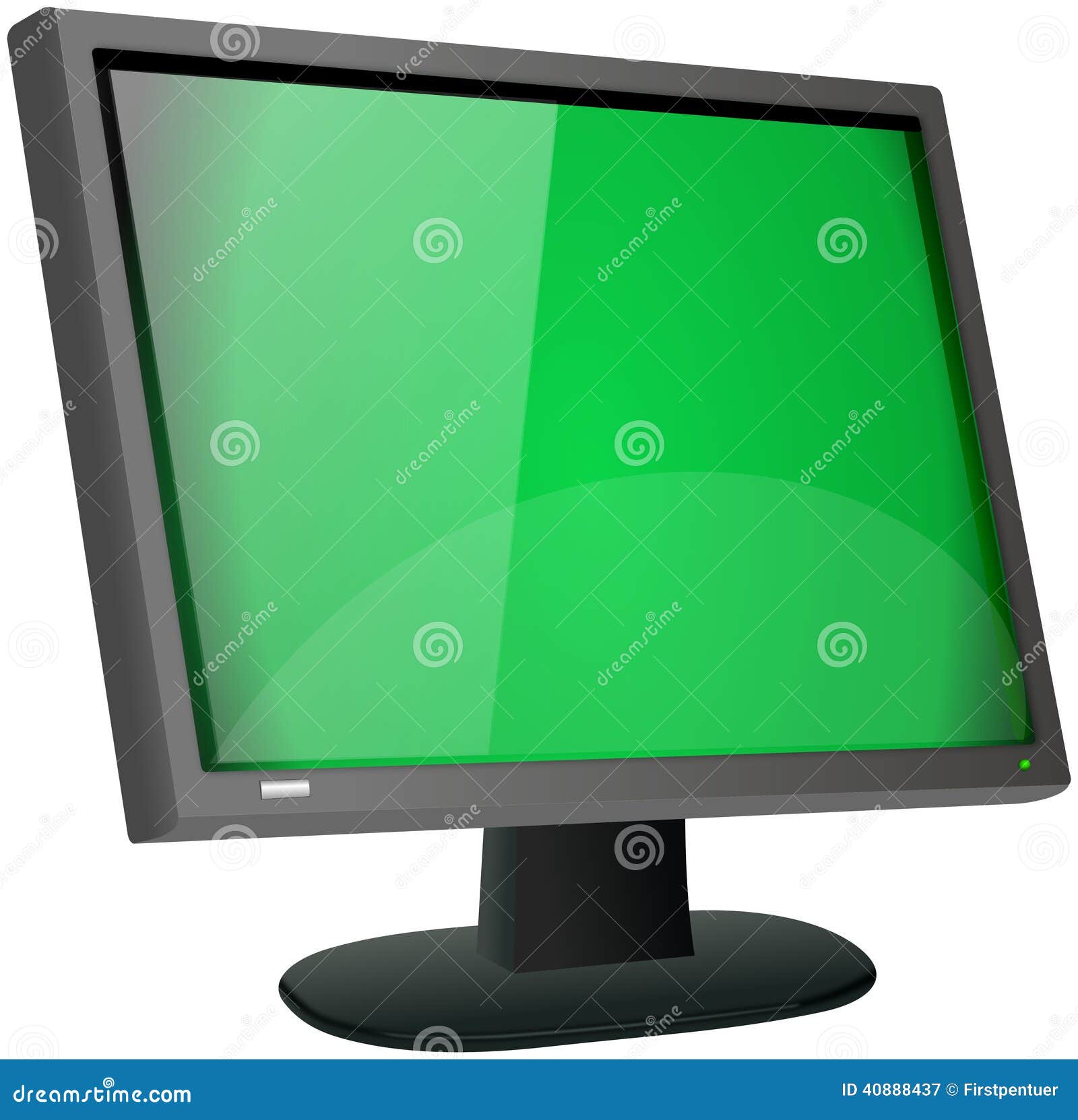 Common LCD Flat Panel Black Monitor Stock Illustration - Illustration ...