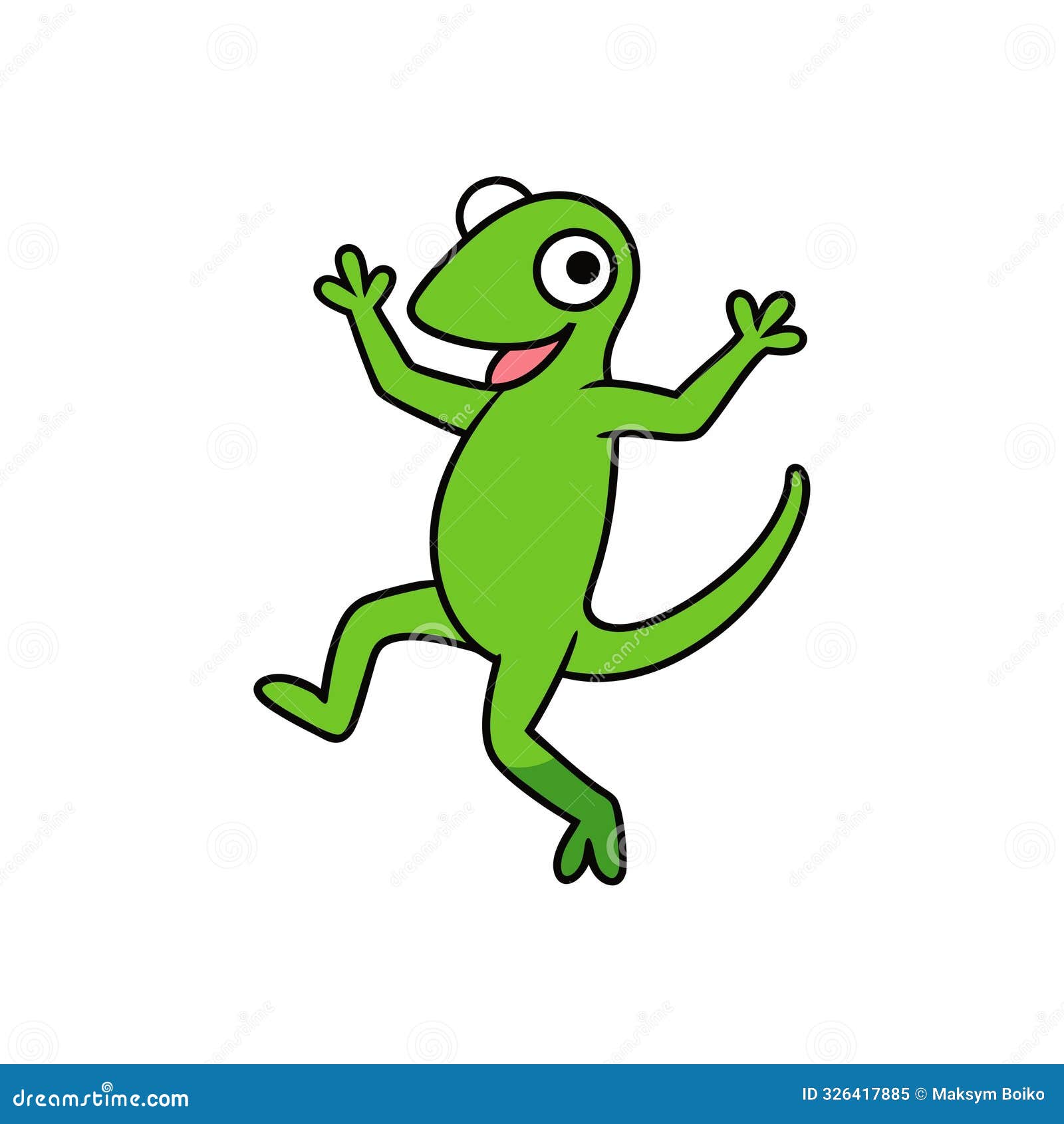 Common Lizard Dancing Icon Vector Stock Vector - Illustration of common ...