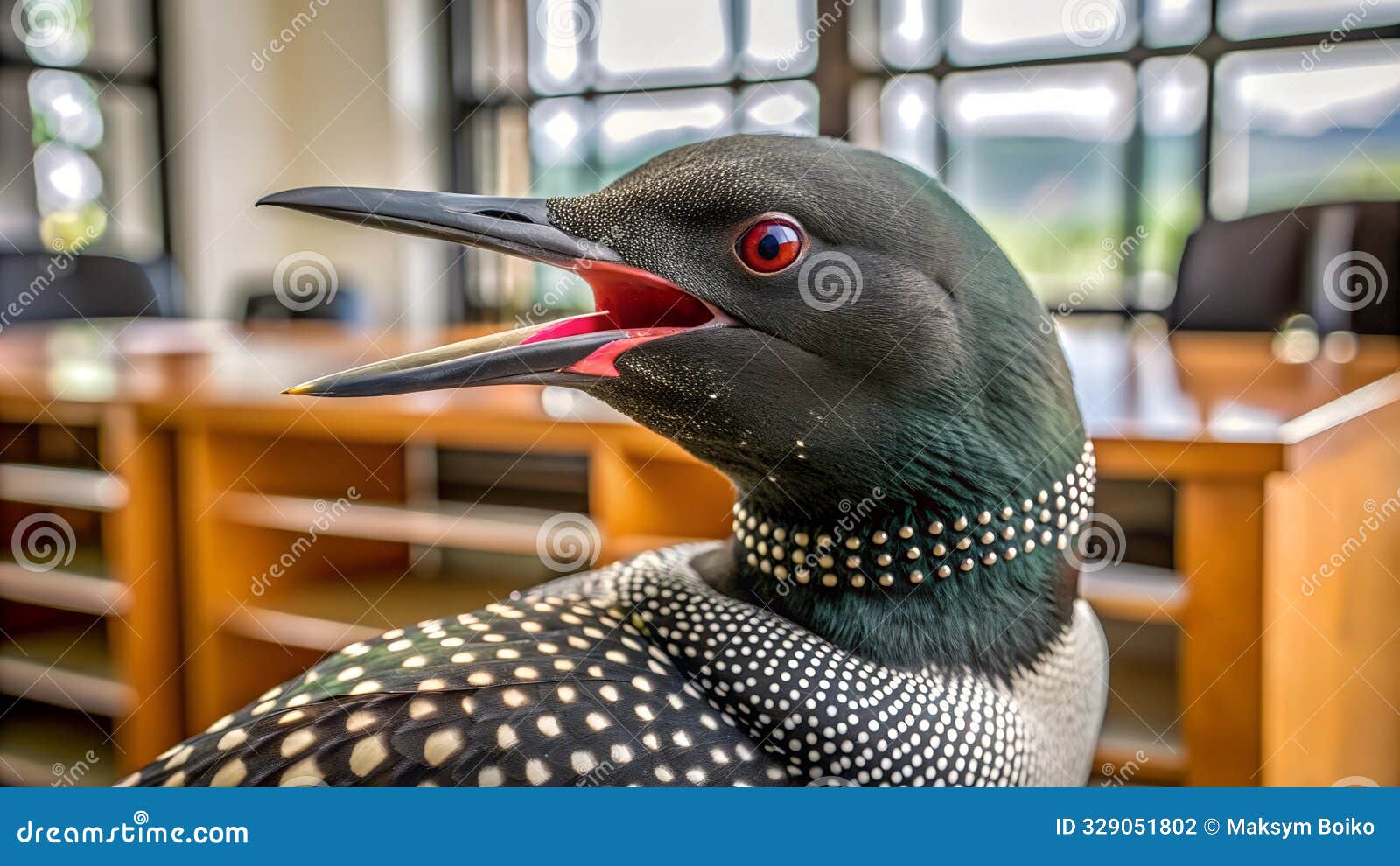 Common Loon Bird Angry Office Stock Illustration - Illustration of ...