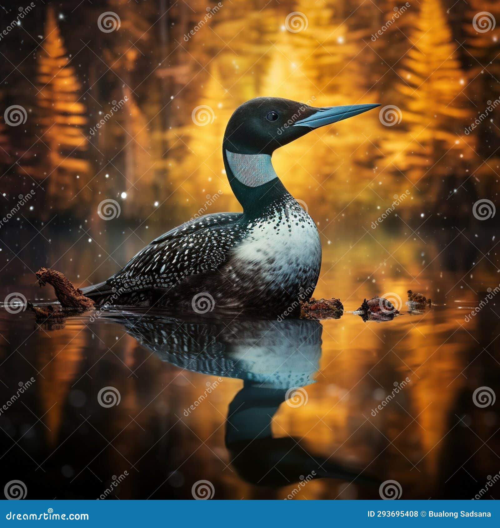 Ai Generated Illustration Wildlife Concept of Common Loon Stock ...