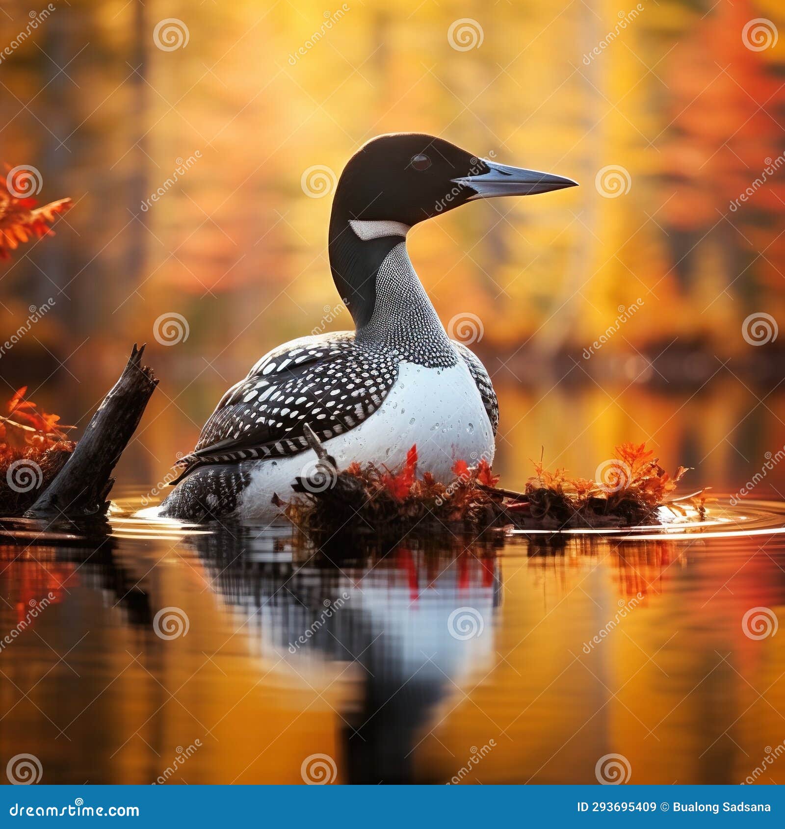 Ai Generated Illustration Wildlife Concept of Common Loon Stock Image ...