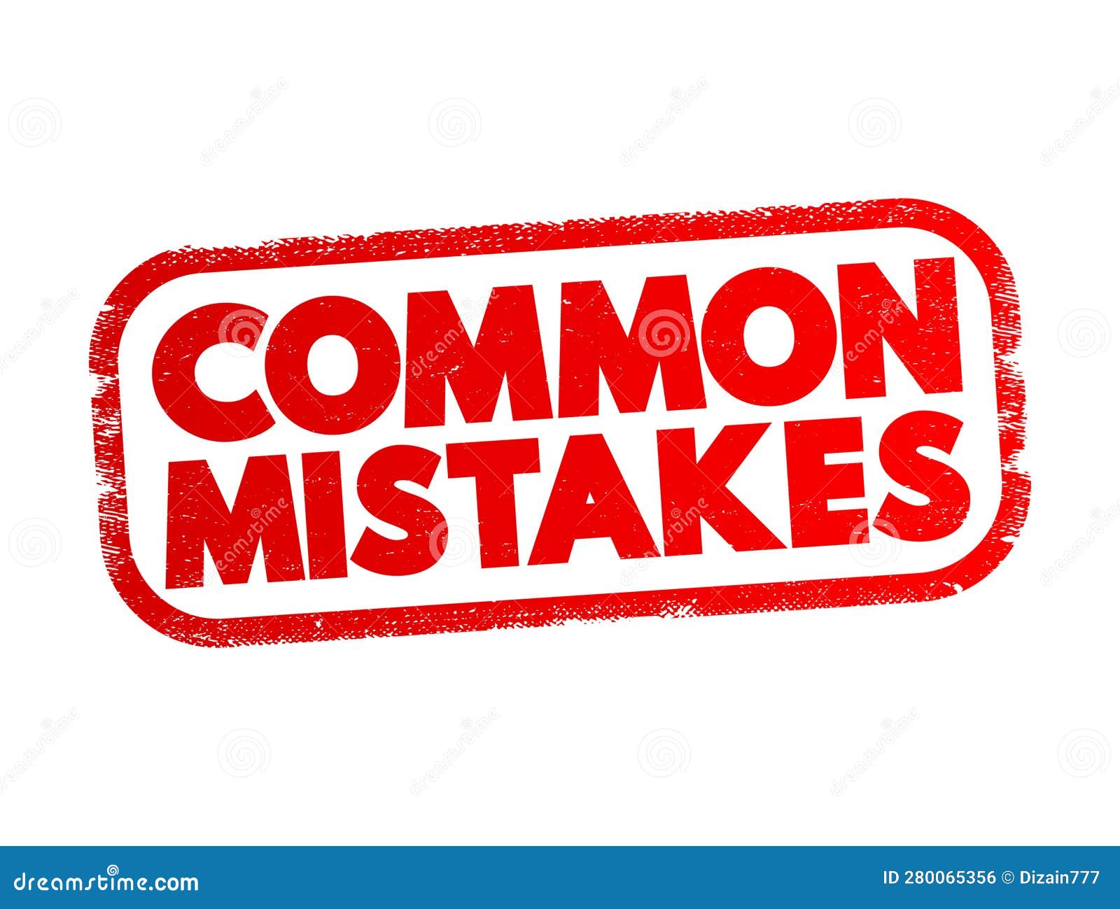 Common Mistakes Text Stamp, Concept Background Stock Illustration ...