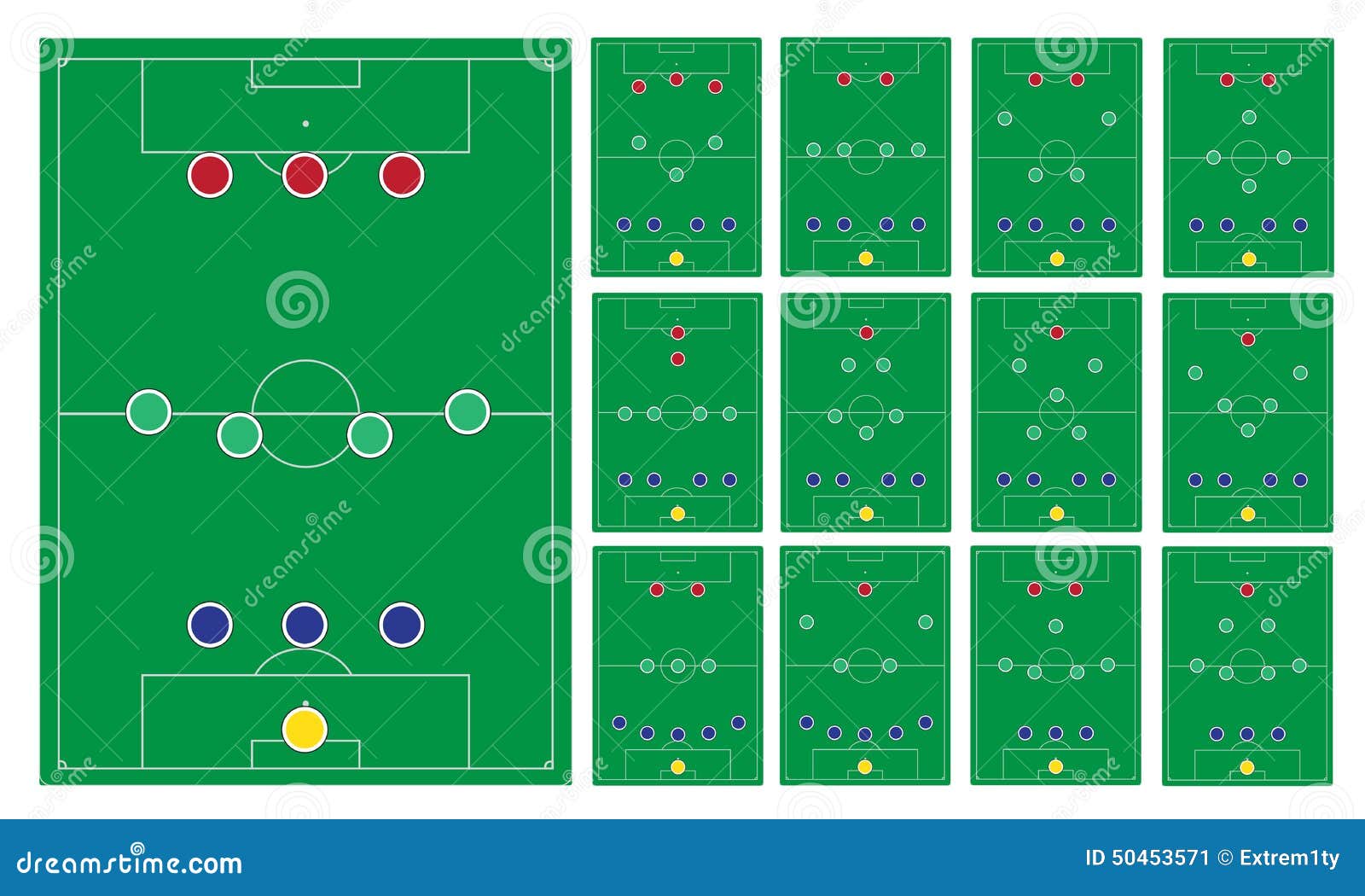 Common Modern Soccer Formation Set Stock Vector - Illustration of ...