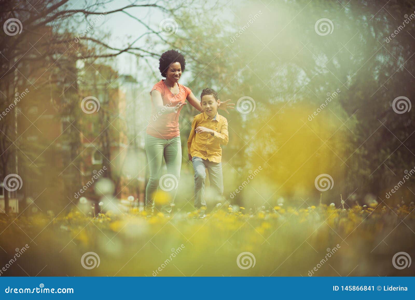 Common mom, be faster stock image. Image of childhood - 145866841
