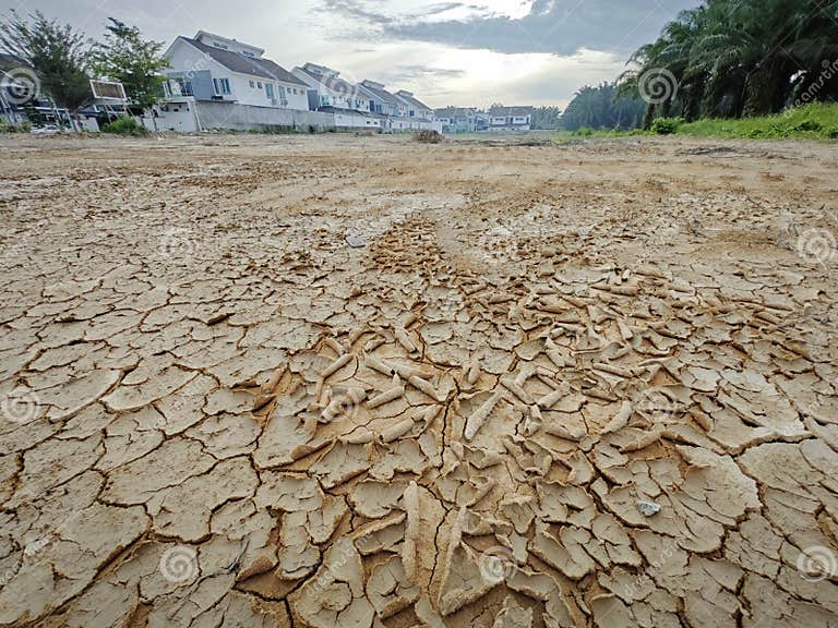 Common Natural Phenomenon on the Earth Surface Cracking. Stock Photo ...