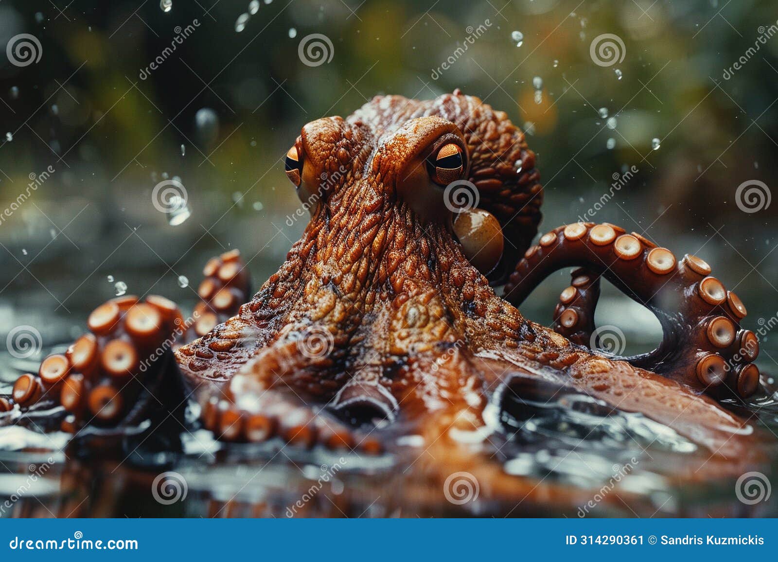Common Octopus in Water. Wildlife Animal. Generative AI. Stock ...