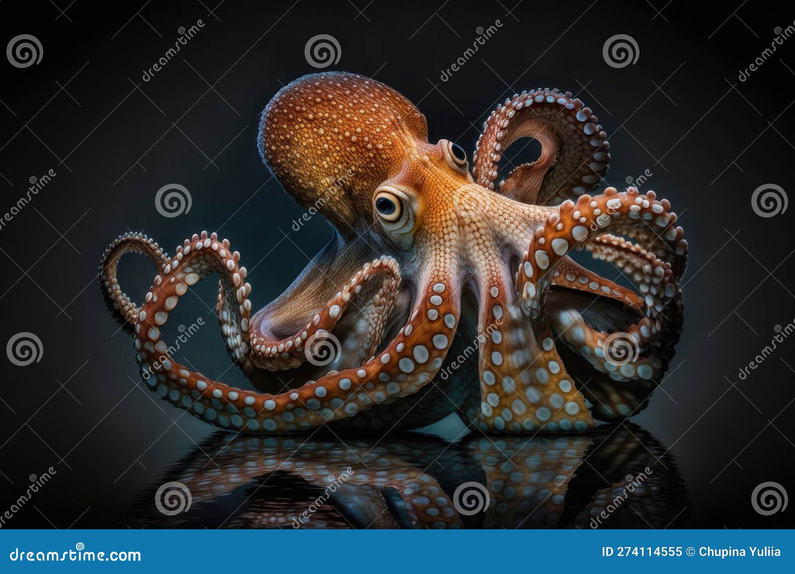 Common Octopus. Wildlife Animal. AI Generated Stock Illustration ...