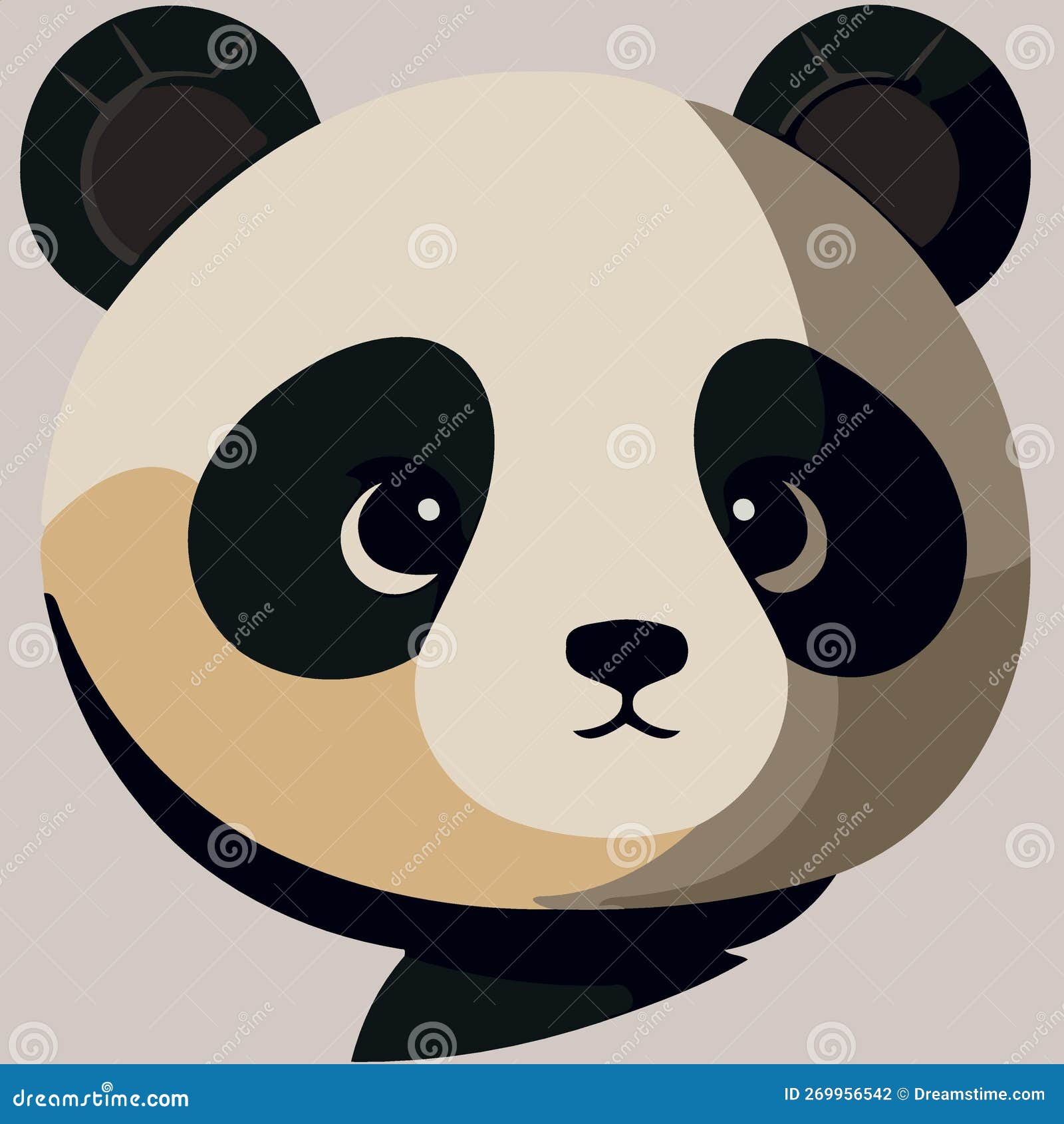 Common Panda Bear Mammal Animal Face Stock Vector - Illustration of ...