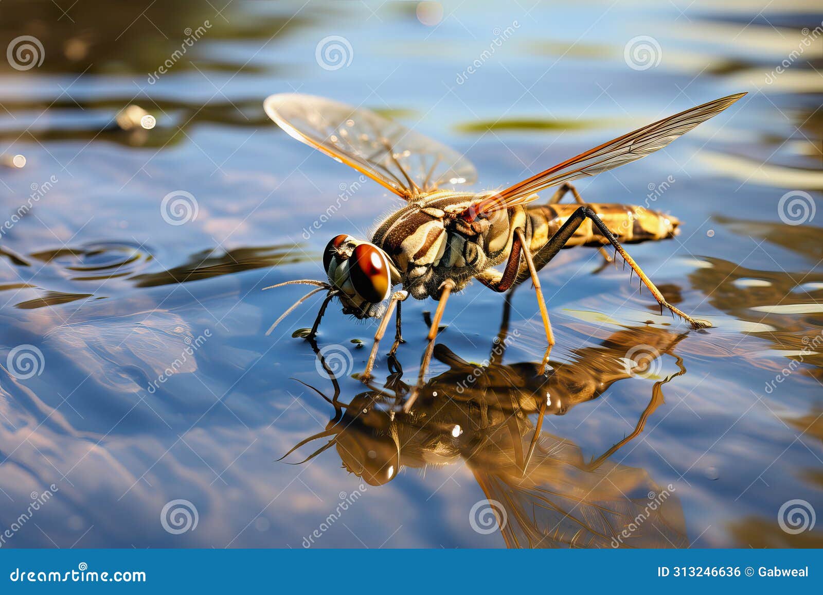 Pond Skater Walking on the Water, AI Generated Stock Illustration ...