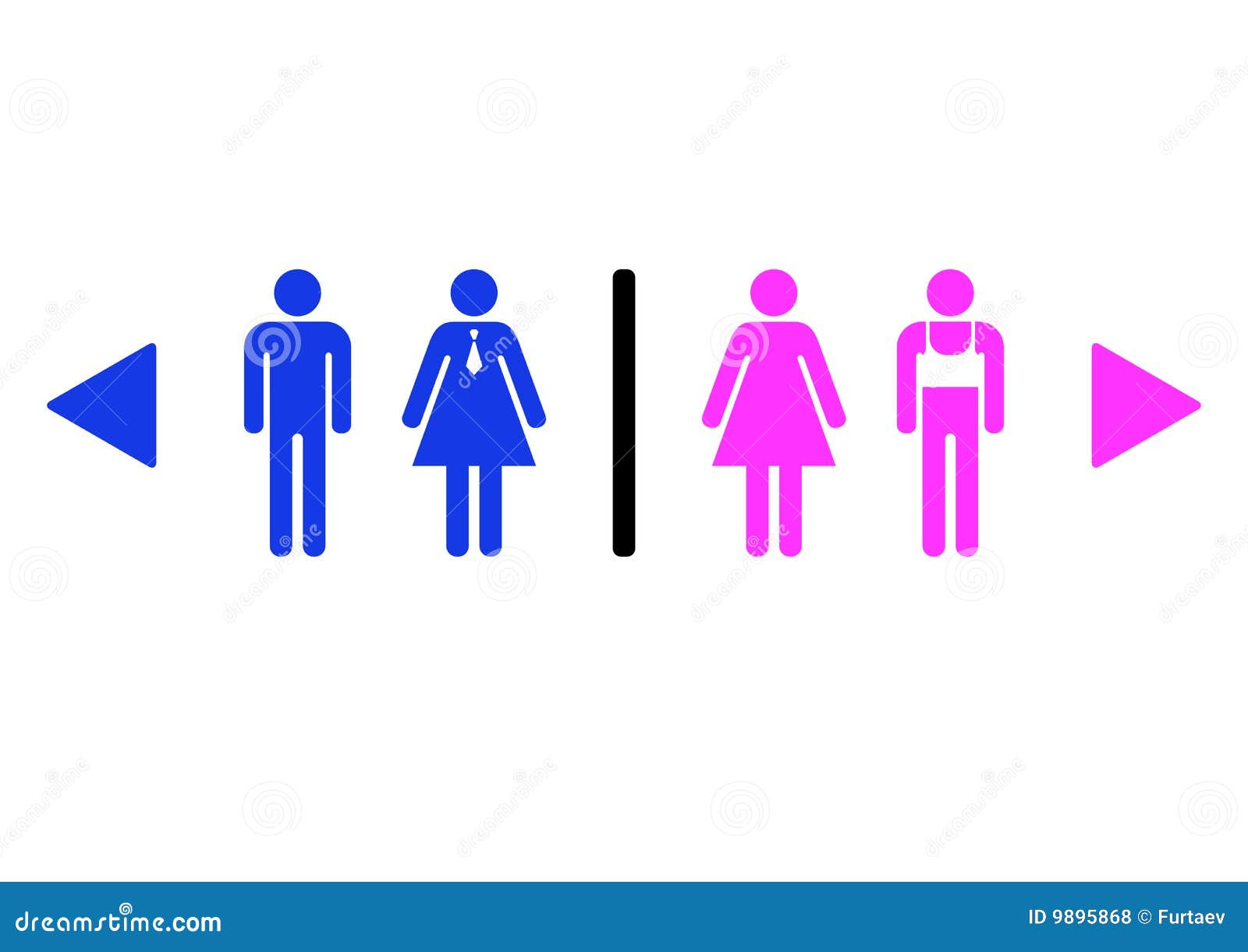 Common restrooms sign stock vector. Illustration of female - 9895868