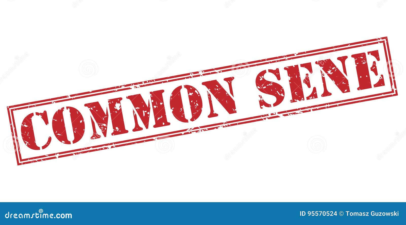 Common sense stamp stock illustration. Illustration of isolated - 95570524