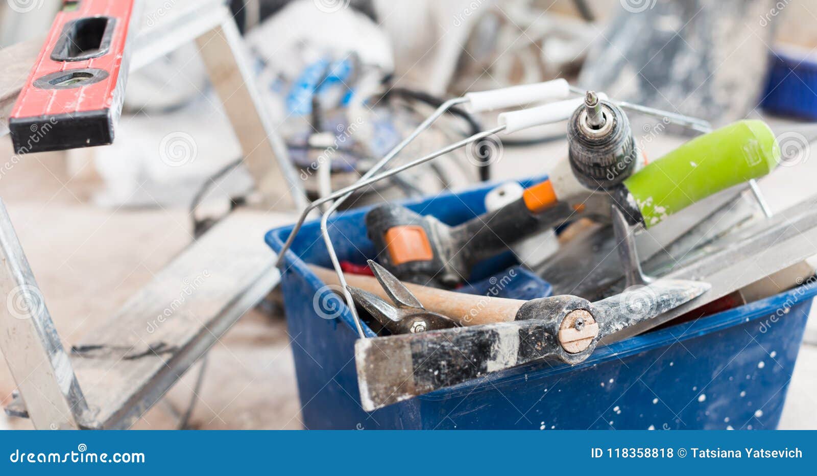 Set of Construction Tools for Repairing the Premises Stock Photo ...