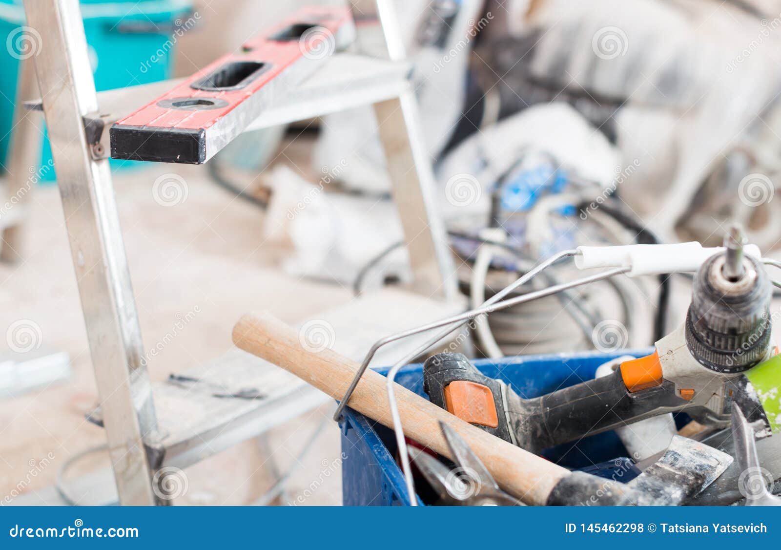 Set of Construction Tools for Repairing the Premises Stock Photo ...