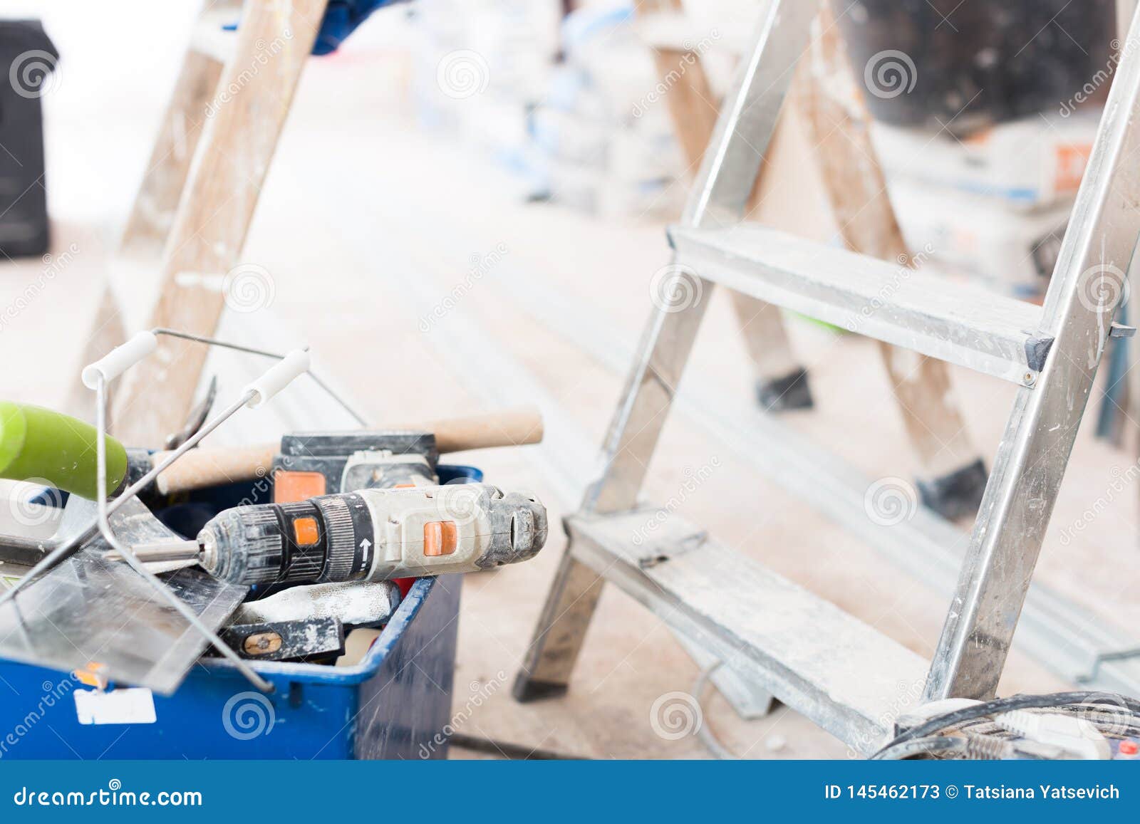 Set of Construction Tools for Repairing the Premises Stock Image ...
