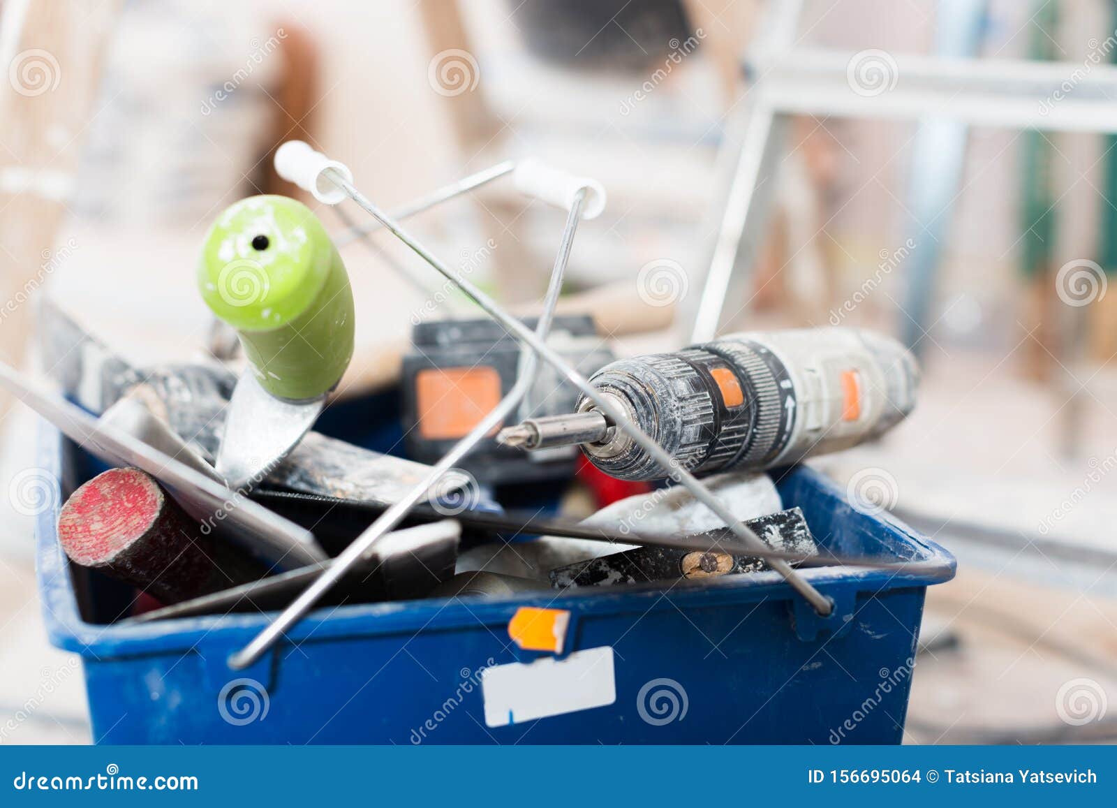 Set of Construction Tools for Repairing the Premises Stock Photo ...