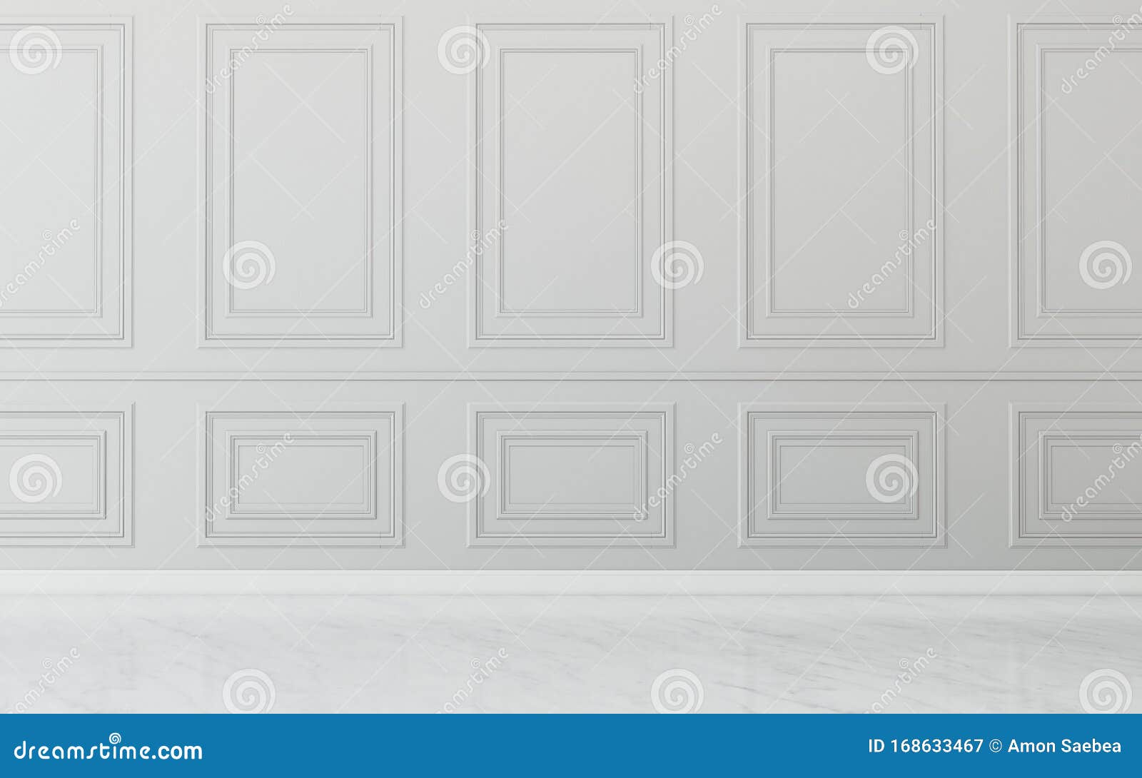 Common Space in House.empty Room. Classic Interior Design. Stock ...