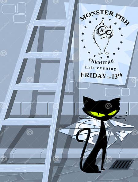 Common Superstitions - Bad Luc Stock Vector - Illustration of ...